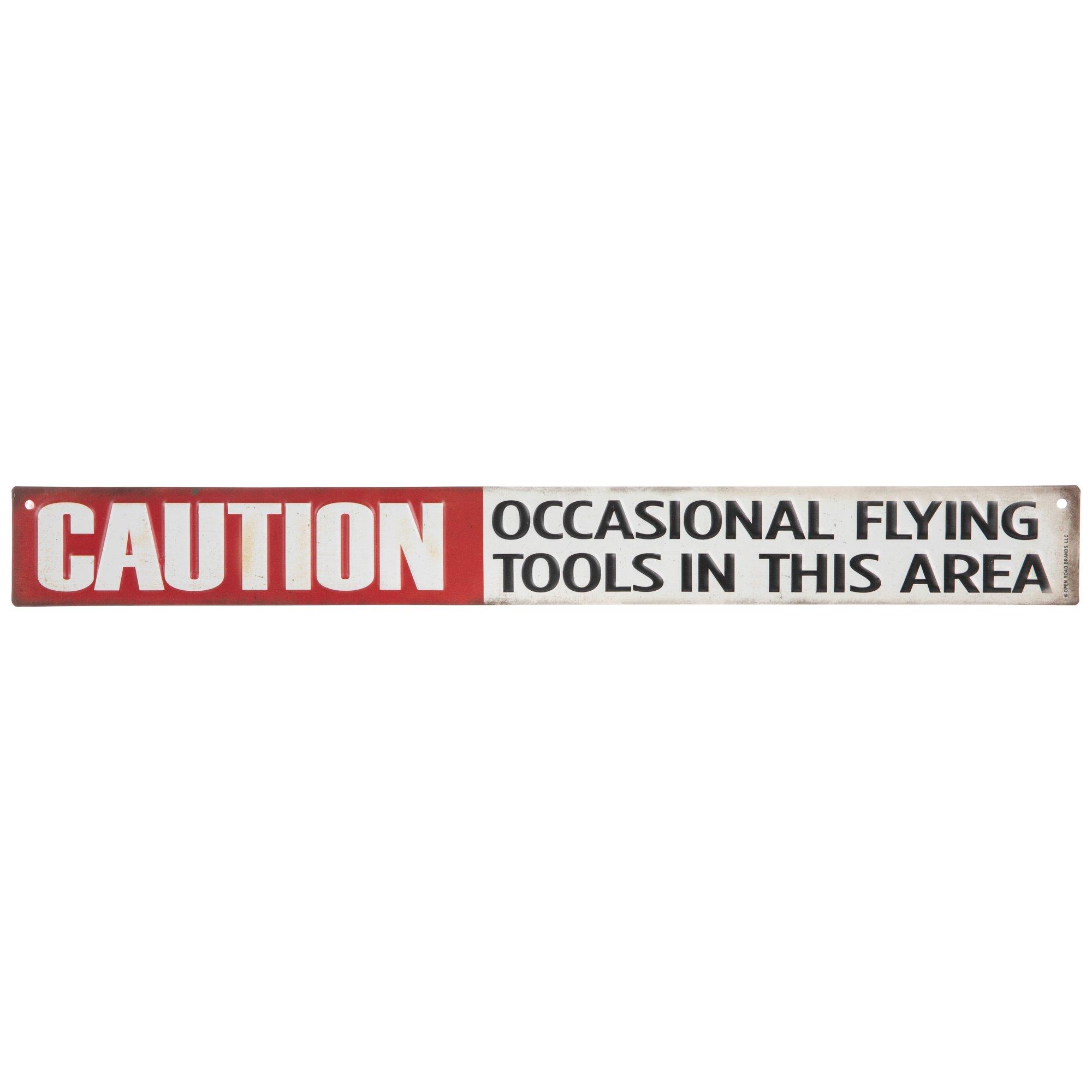 Caution Flying Tools Metal Sign | Hobby Lobby | 232959