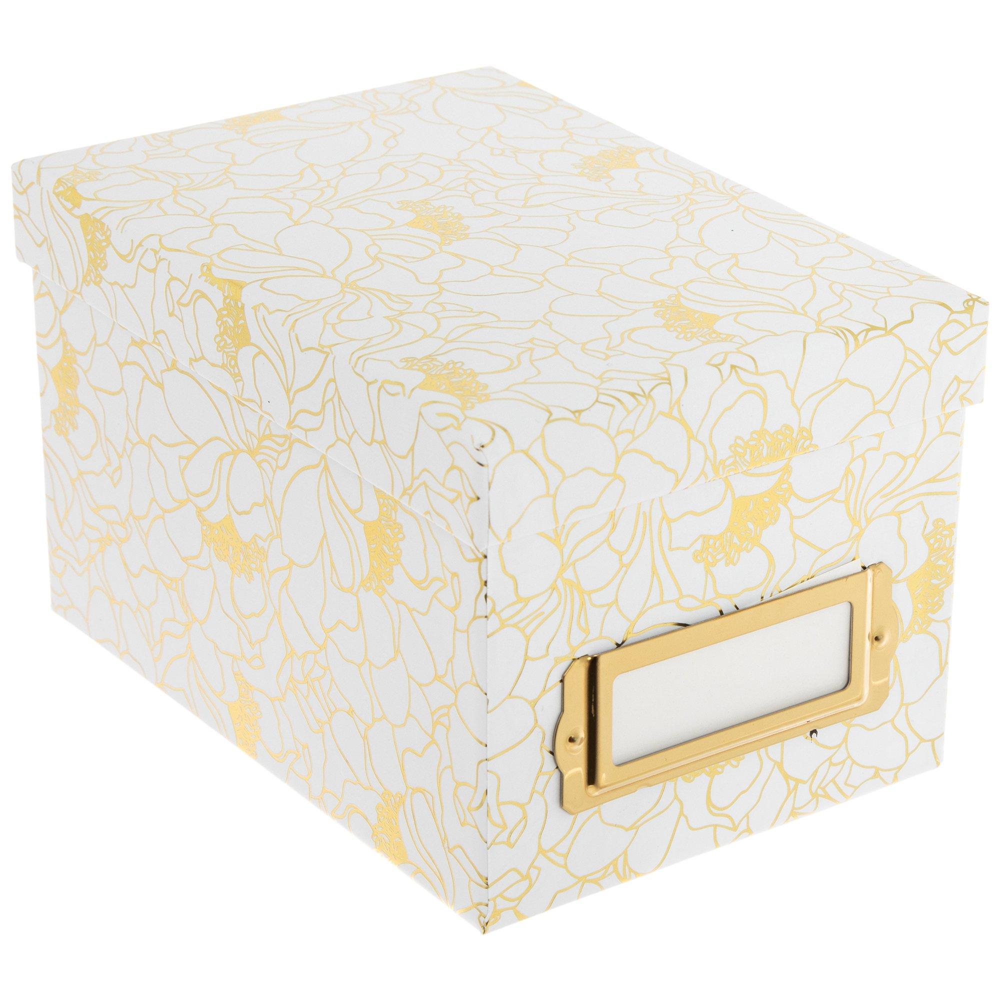 Gold Foil Floral Storage Box | Hobby Lobby | 2340552