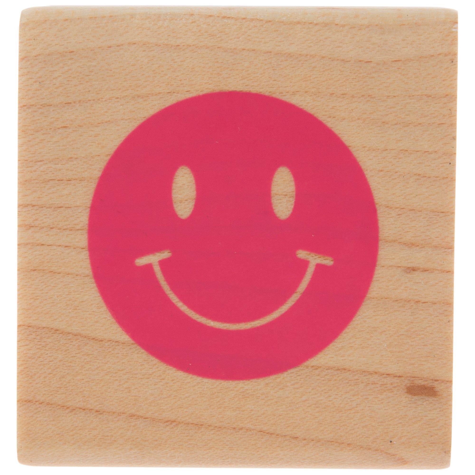 Smiley Face Rubber Stamp | Hobby Lobby | 2347664