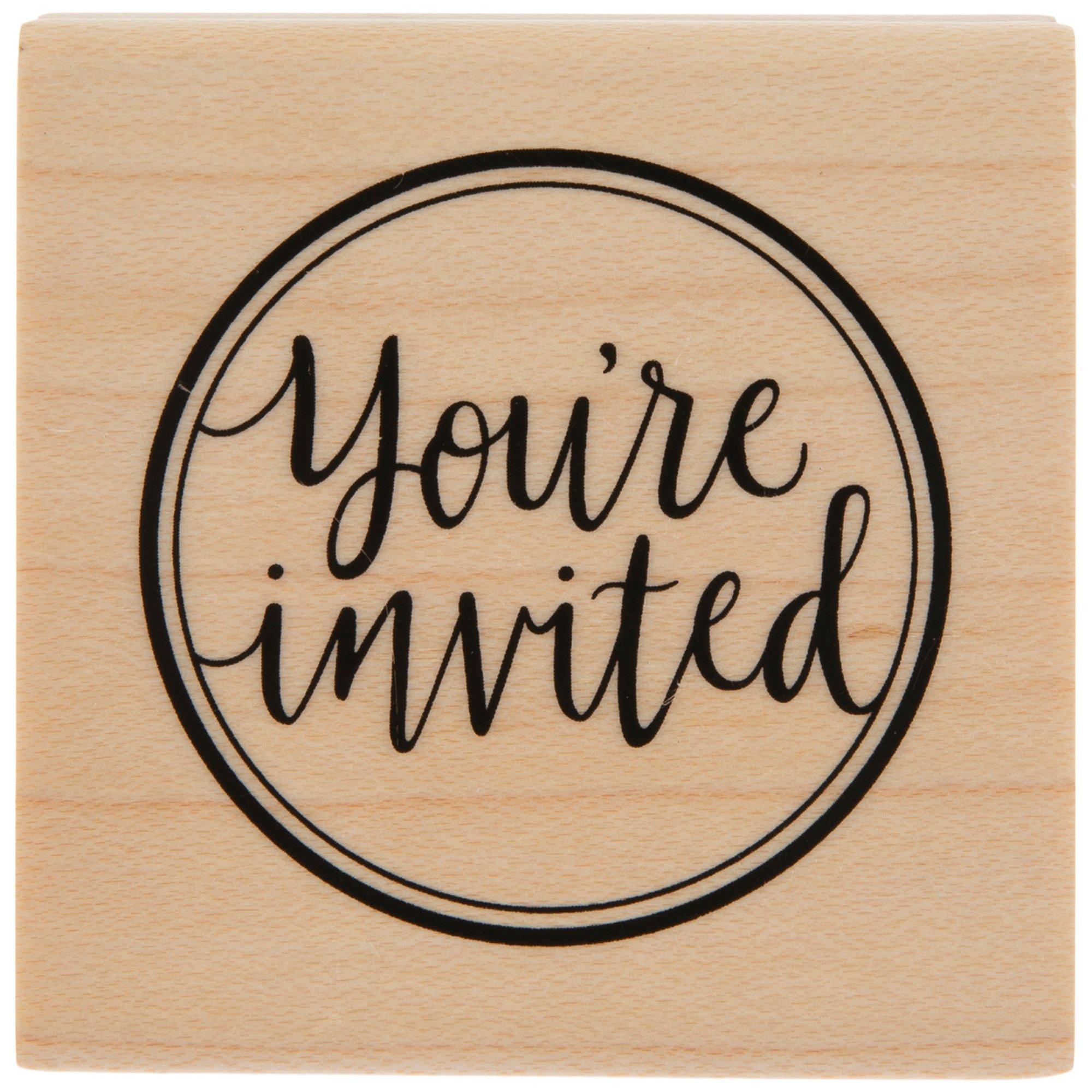 You're Invited Rubber Stamp | Hobby Lobby | 2347755