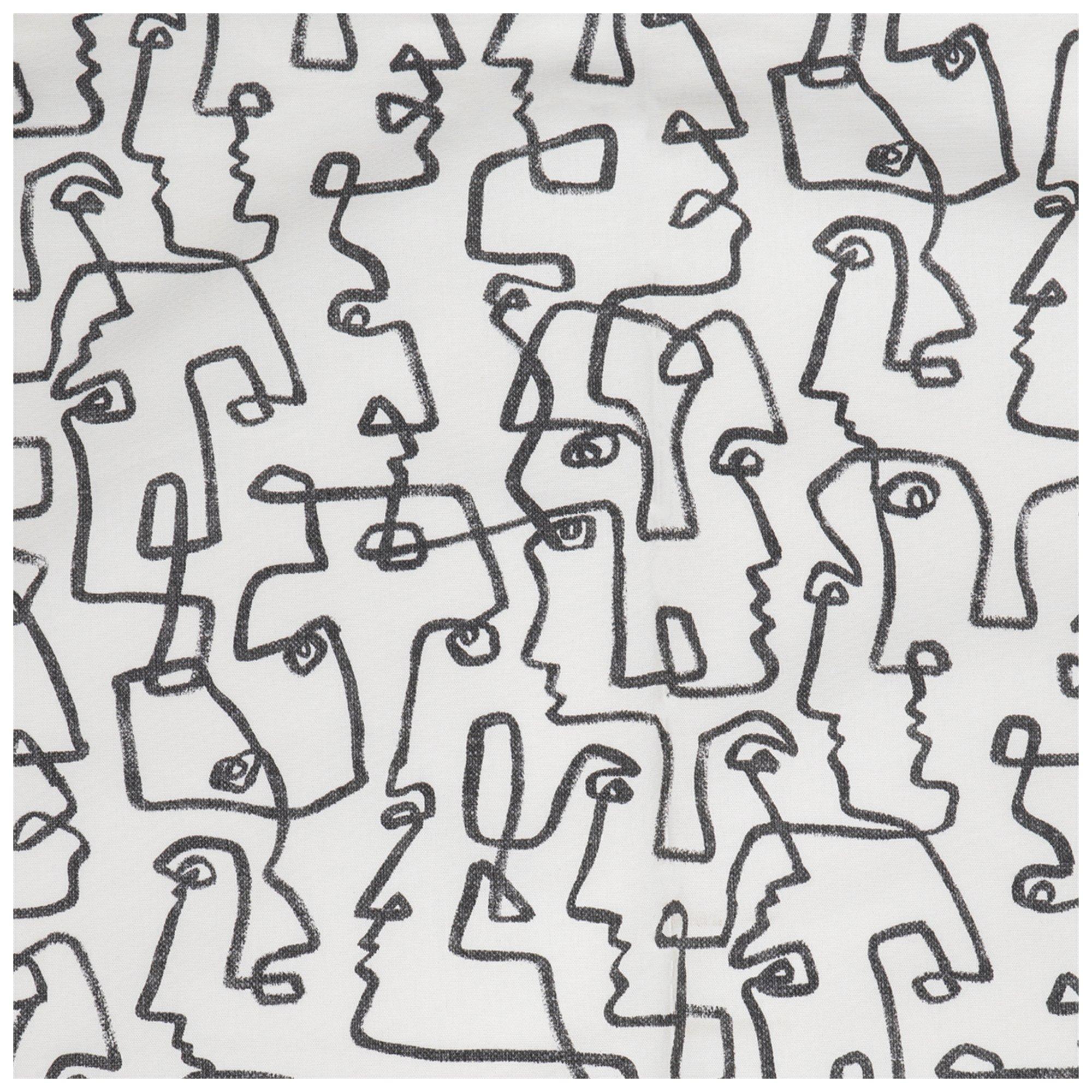 Charcoal Faces Duck Cloth Fabric | Hobby Lobby | 2355444