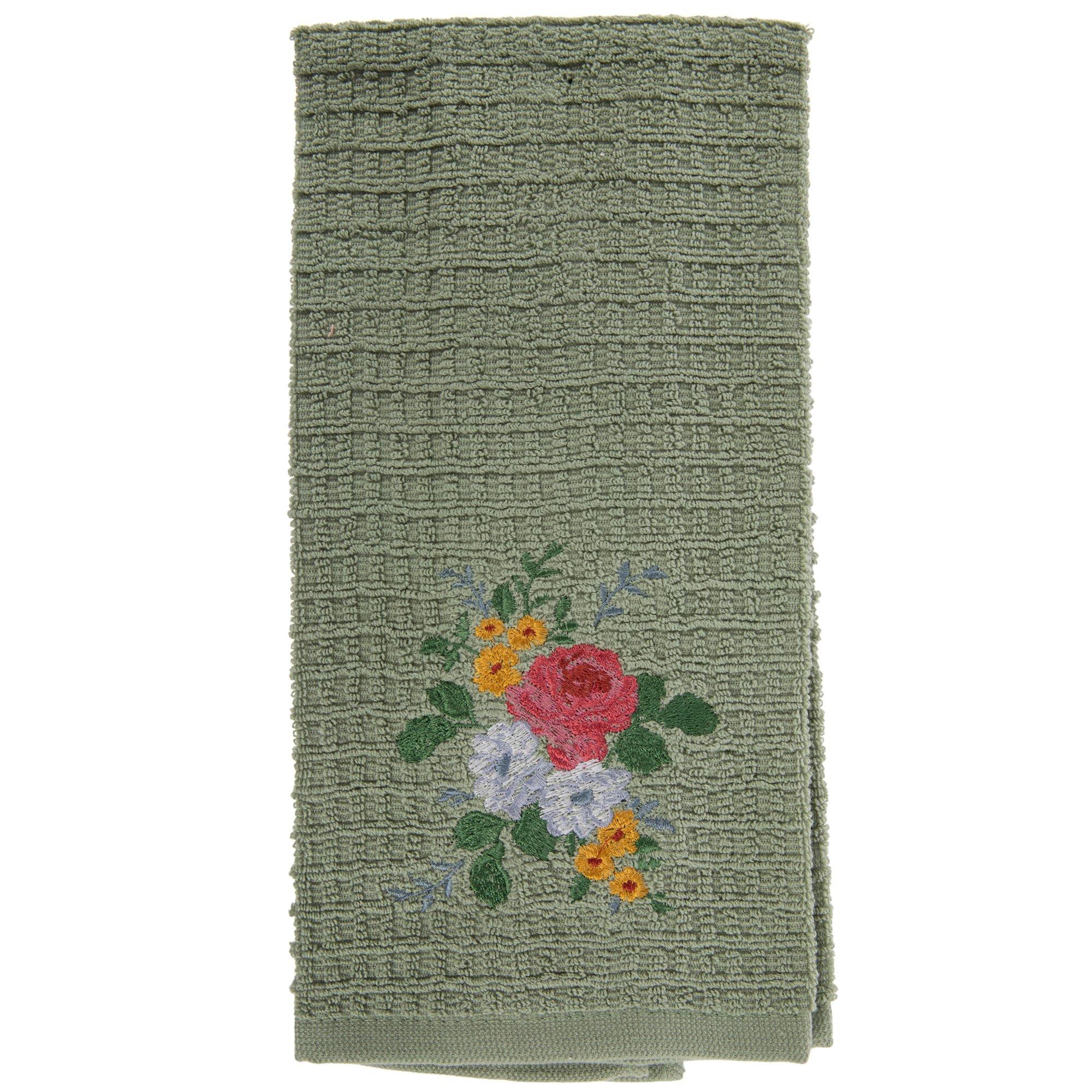 Embroidered Floral Bundle Kitchen Towel | Hobby Lobby | 2357143