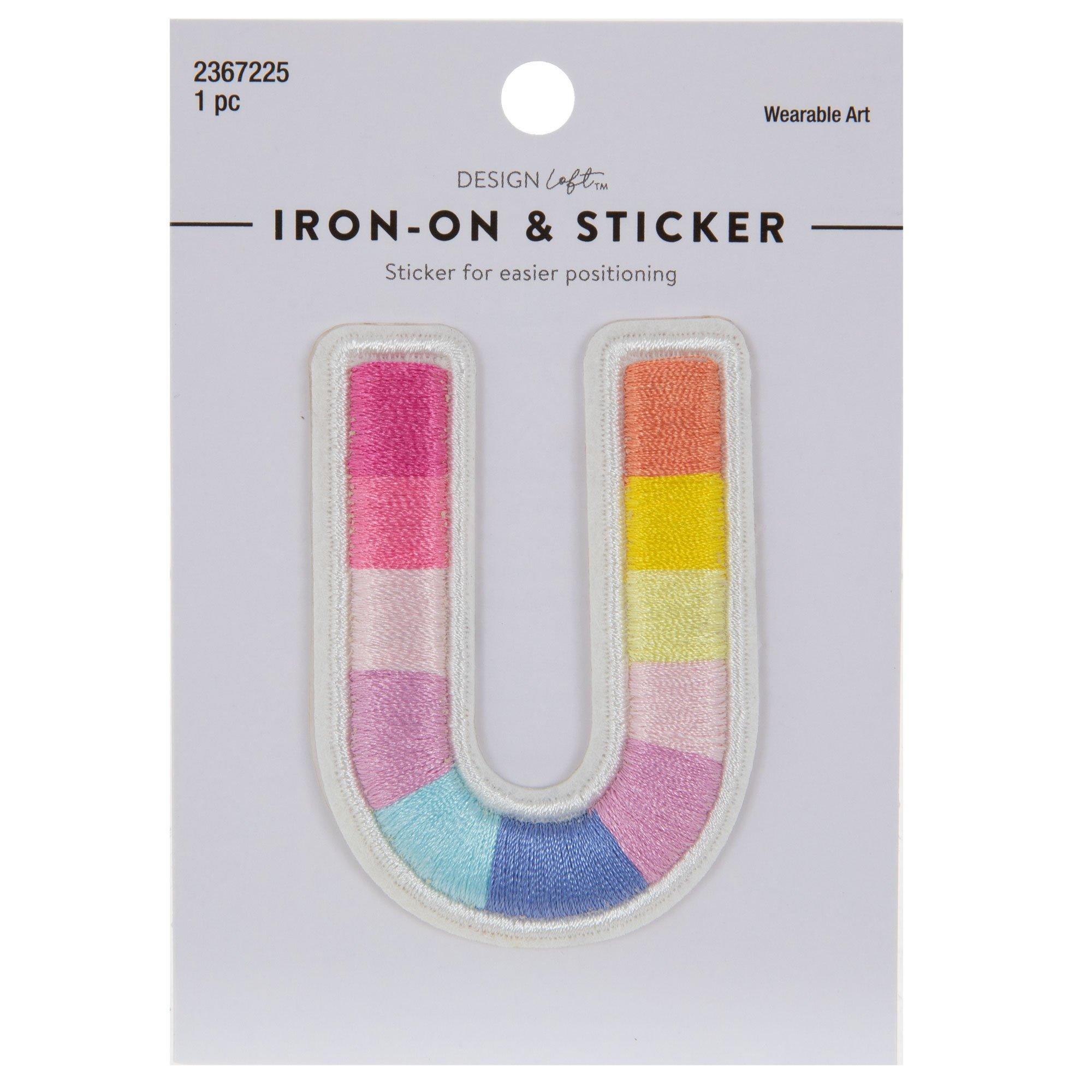 Pastel Rainbow Letter Iron-On & Sticker Patch | Hobby Lobby | 2367225