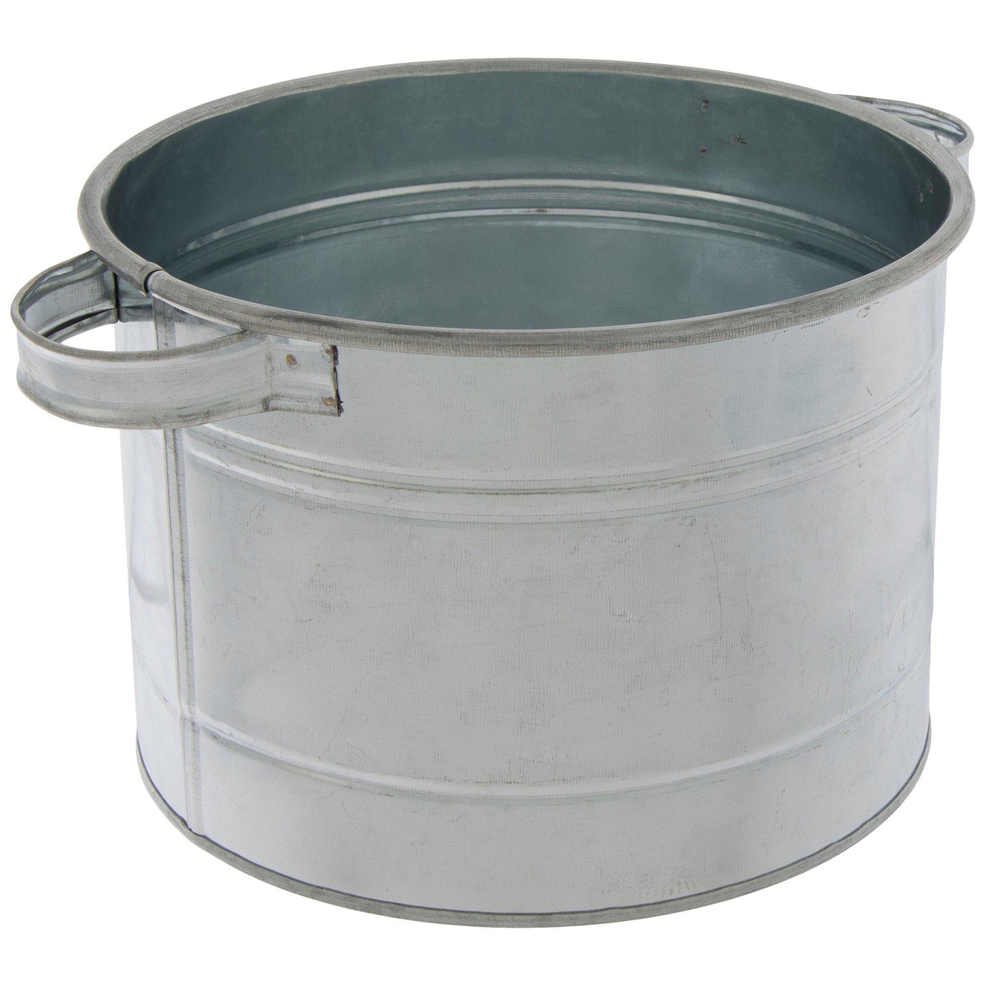 Shiny Galvanized Metal Pot | Hobby Lobby | 2369676