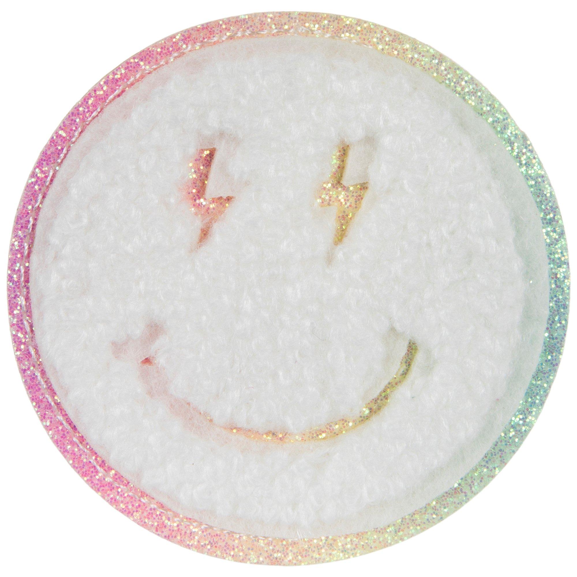White Smiley Face Iron-On & Sticker Patch | Hobby Lobby | 2370526