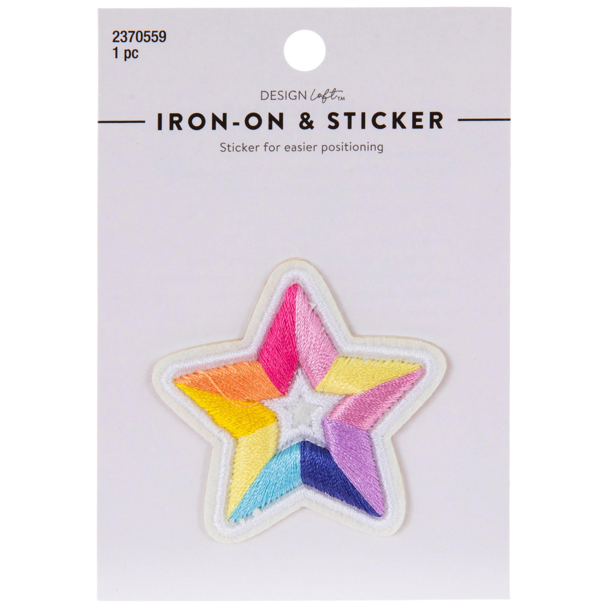 Multi-Color Star Iron-On & Sticker Patch | Hobby Lobby | 2370559