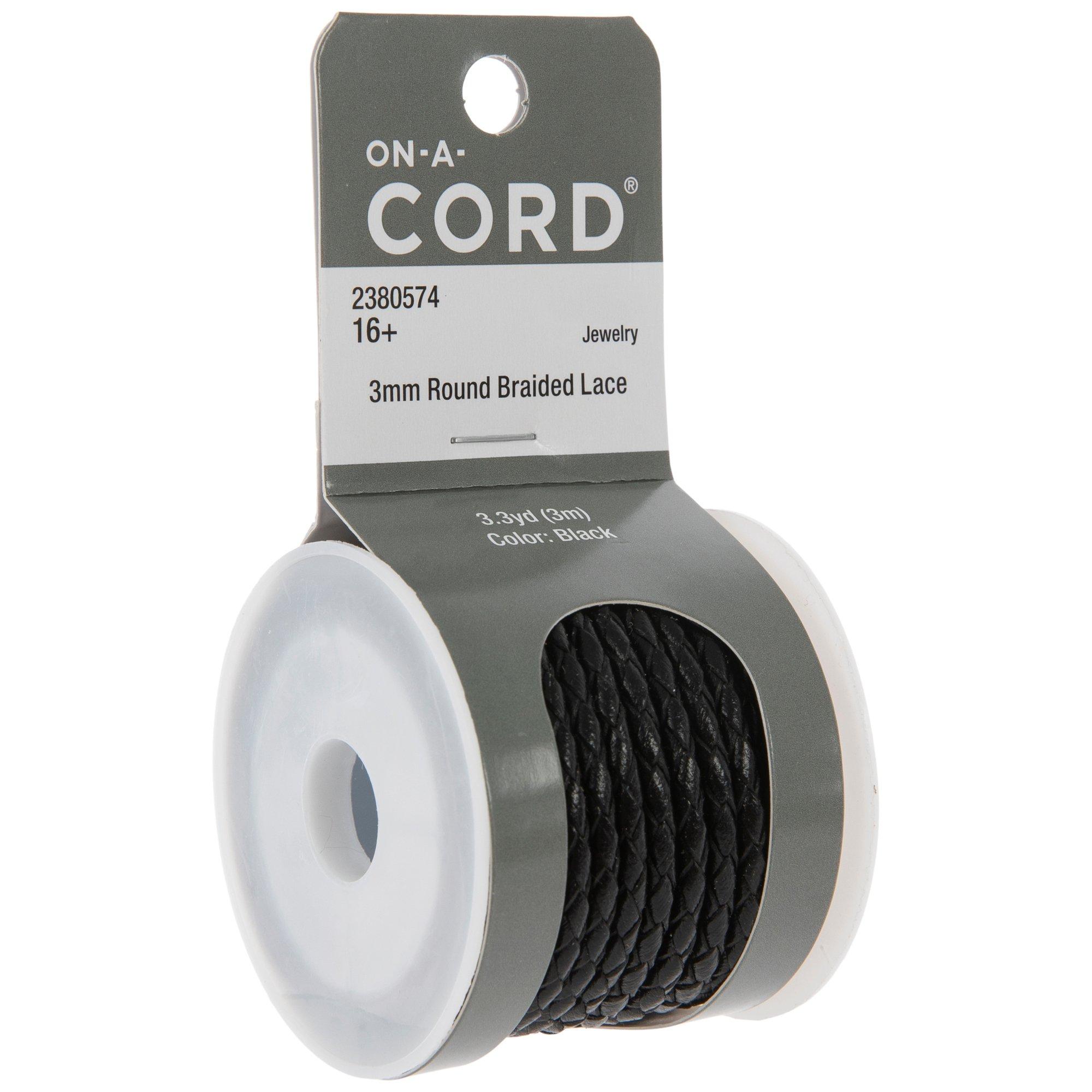 Round Braided Lace Cord - 3mm | Hobby Lobby | 2380574