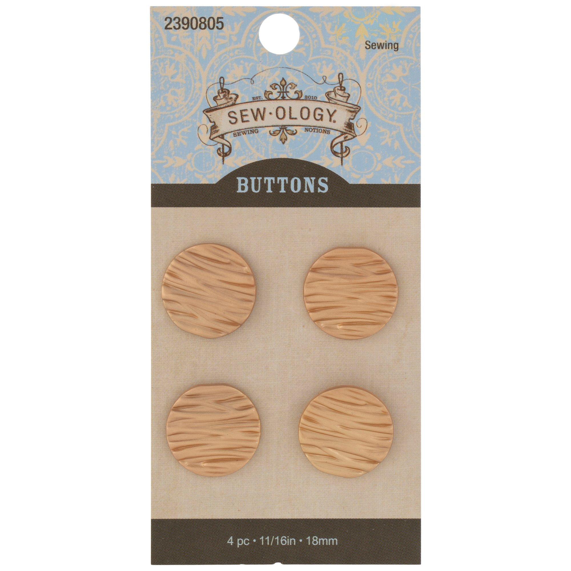 Wavy Round Metal Shank Buttons | Hobby Lobby | 2390805