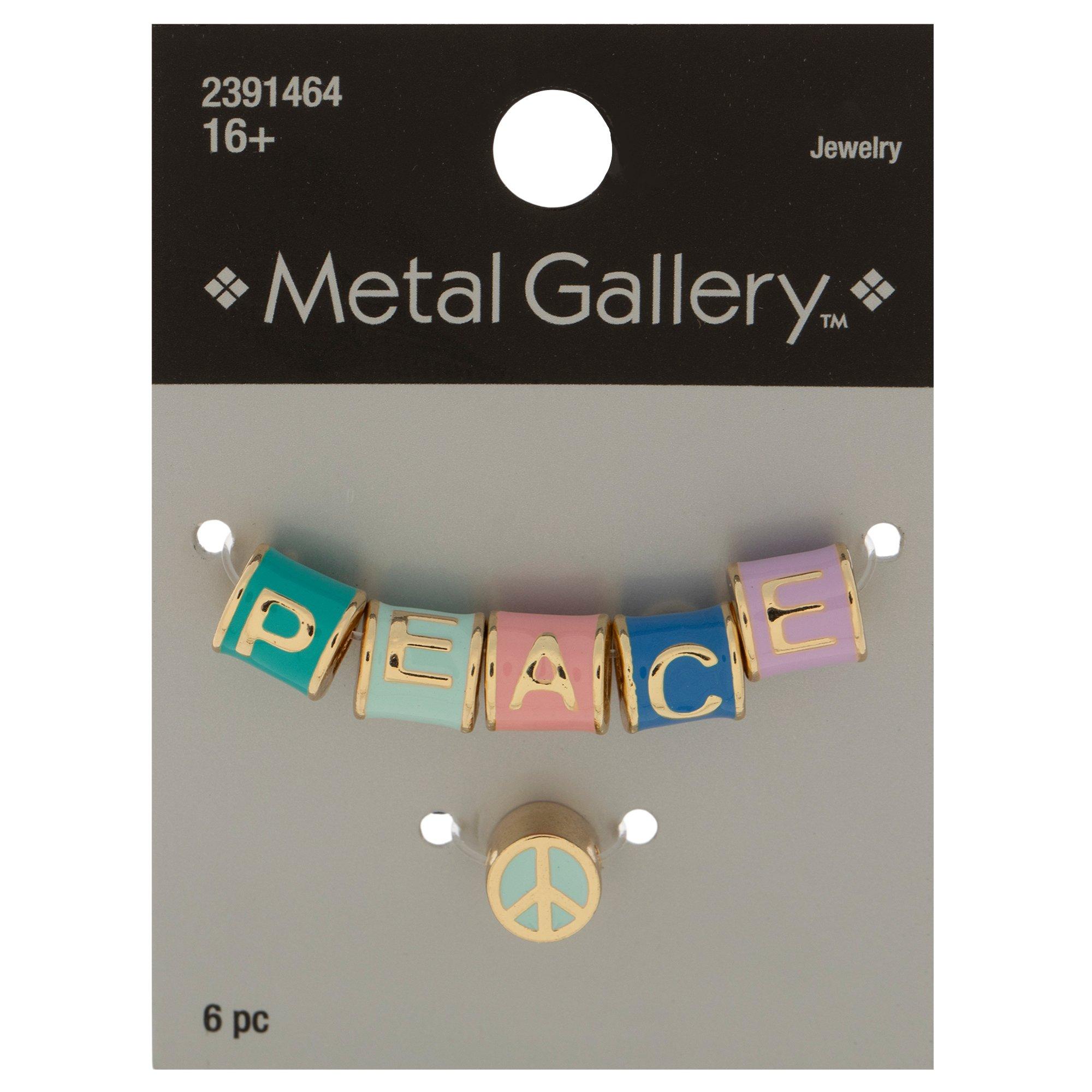 Peace Metal Beads | Hobby Lobby | 2391464