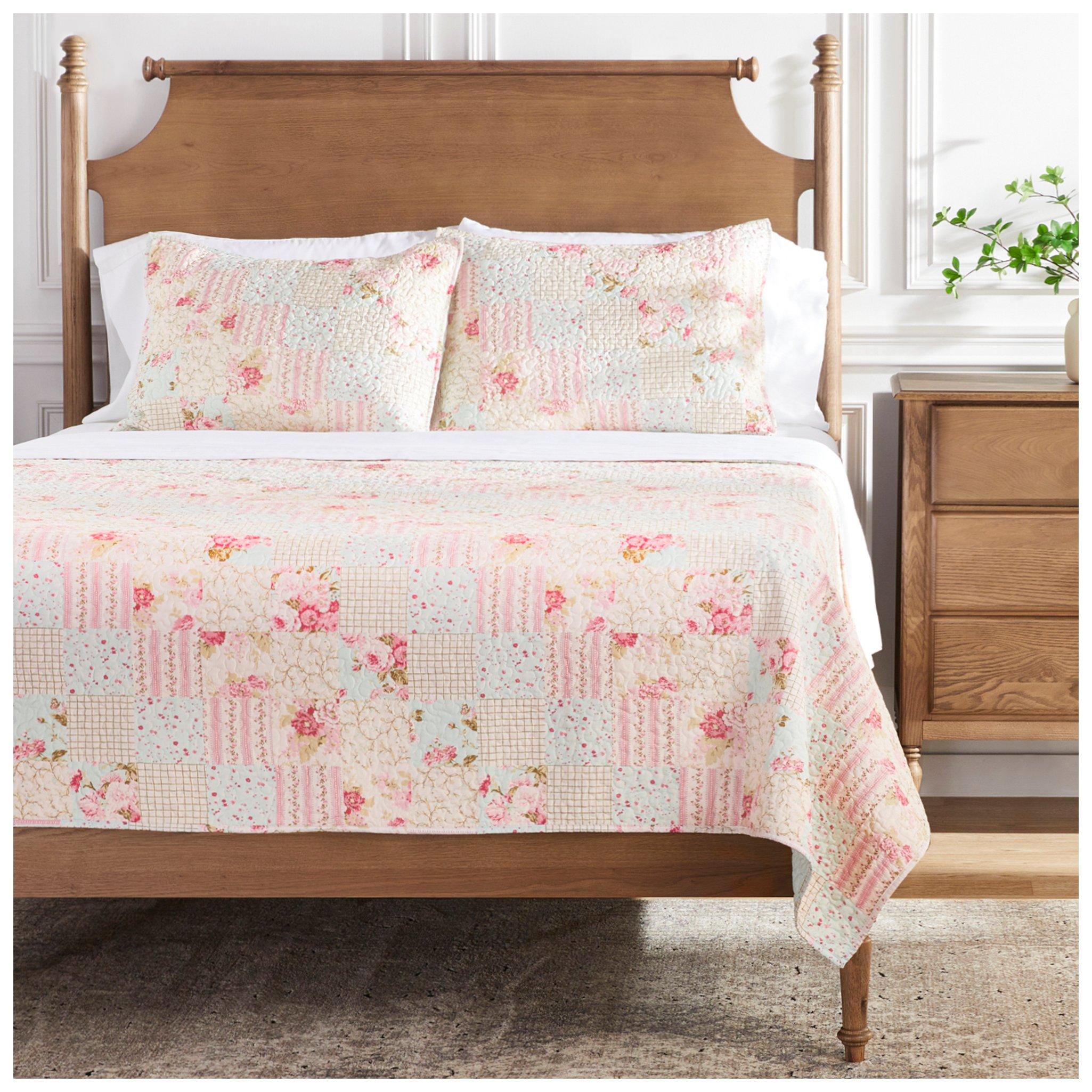 Pink & Blue Floral Patchwork Quilt Set | Hobby Lobby | 2400901
