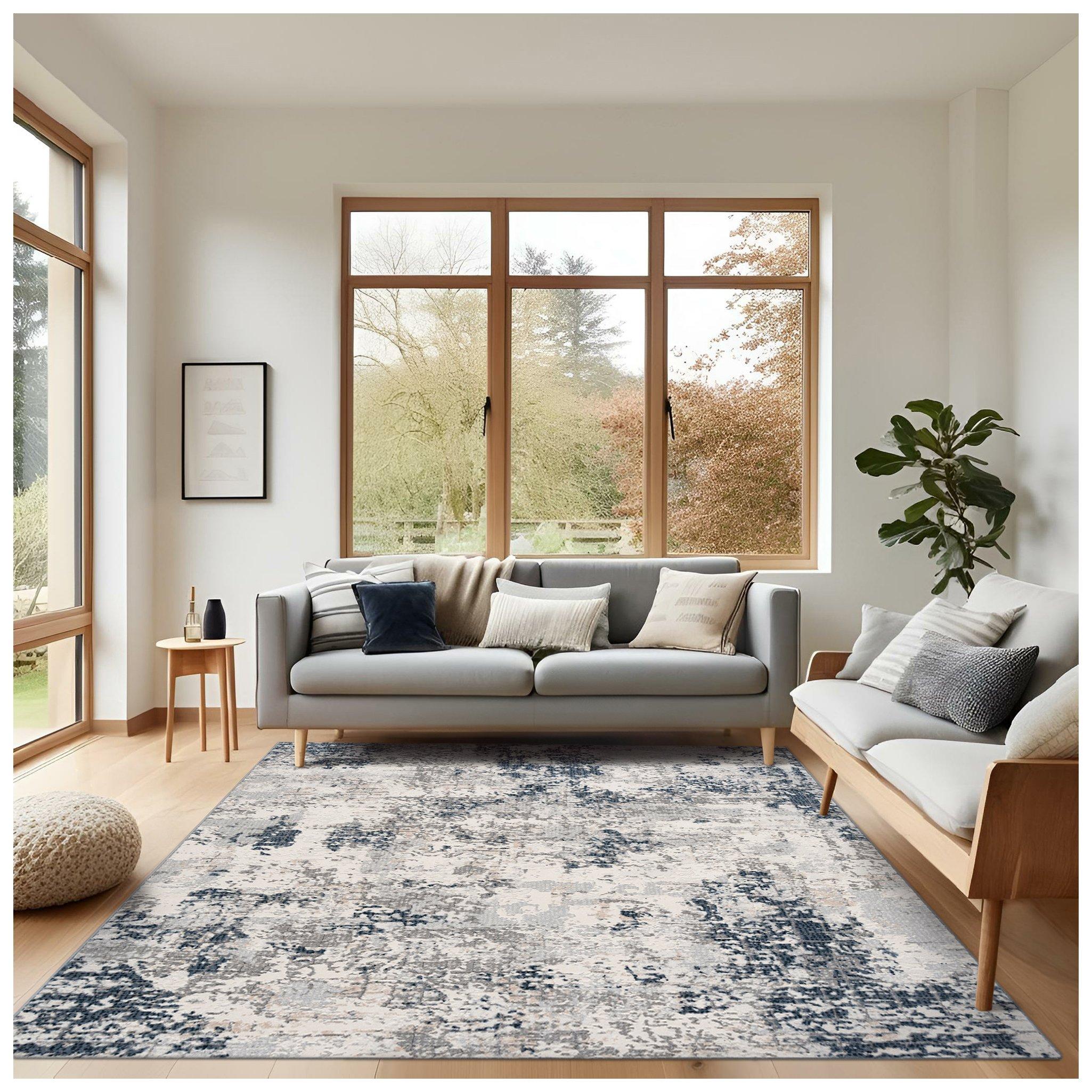 Blue & Gray Myles Rug | Hobby Lobby | 2400984