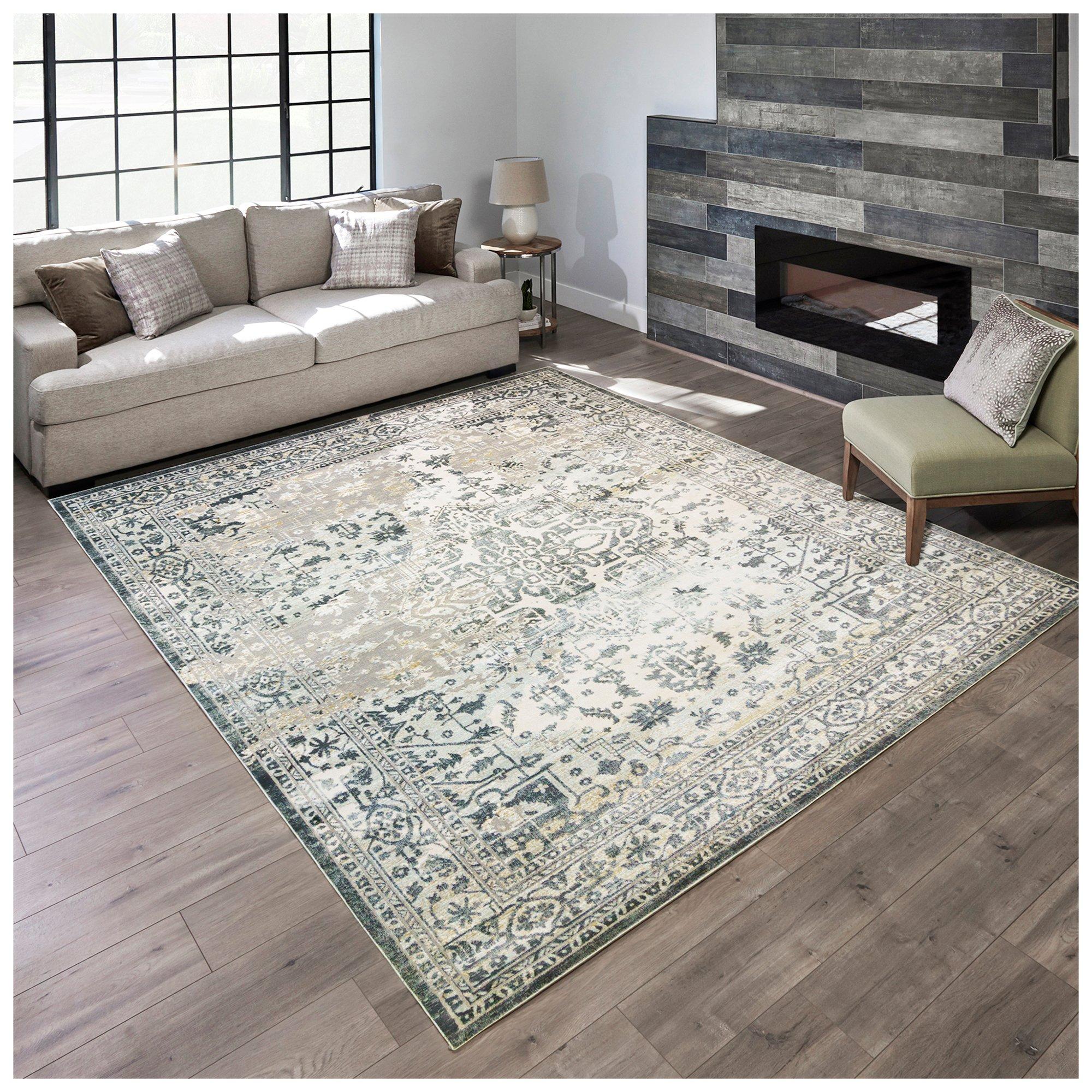 Gray & White Quattro Rug | Hobby Lobby | 2403509