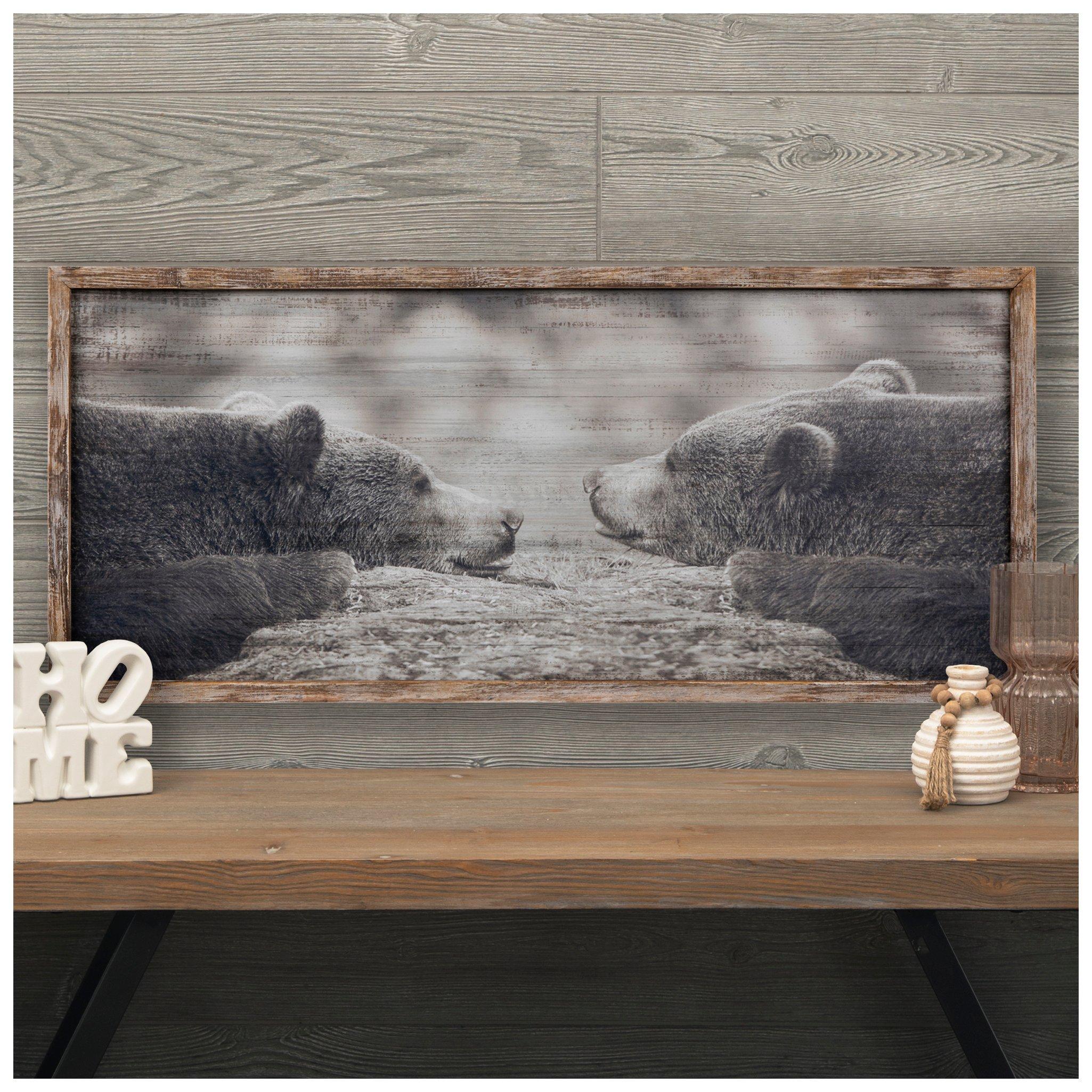 Rustic Brown Bears Wood Wall Decor | Hobby Lobby | 2408789
