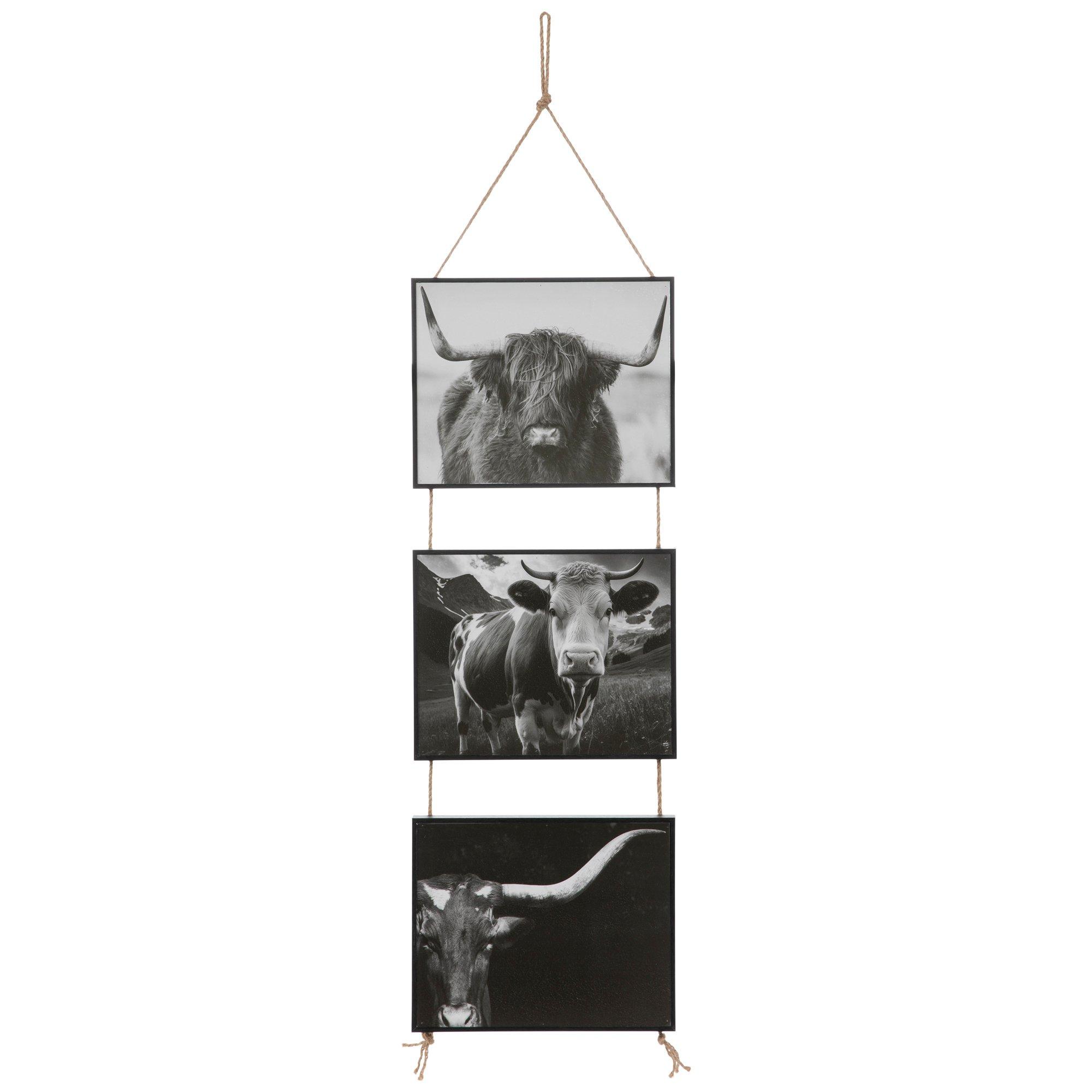 Big Horn Cattle Three-Tiered Wood Wall Decor | Hobby Lobby | 2409001