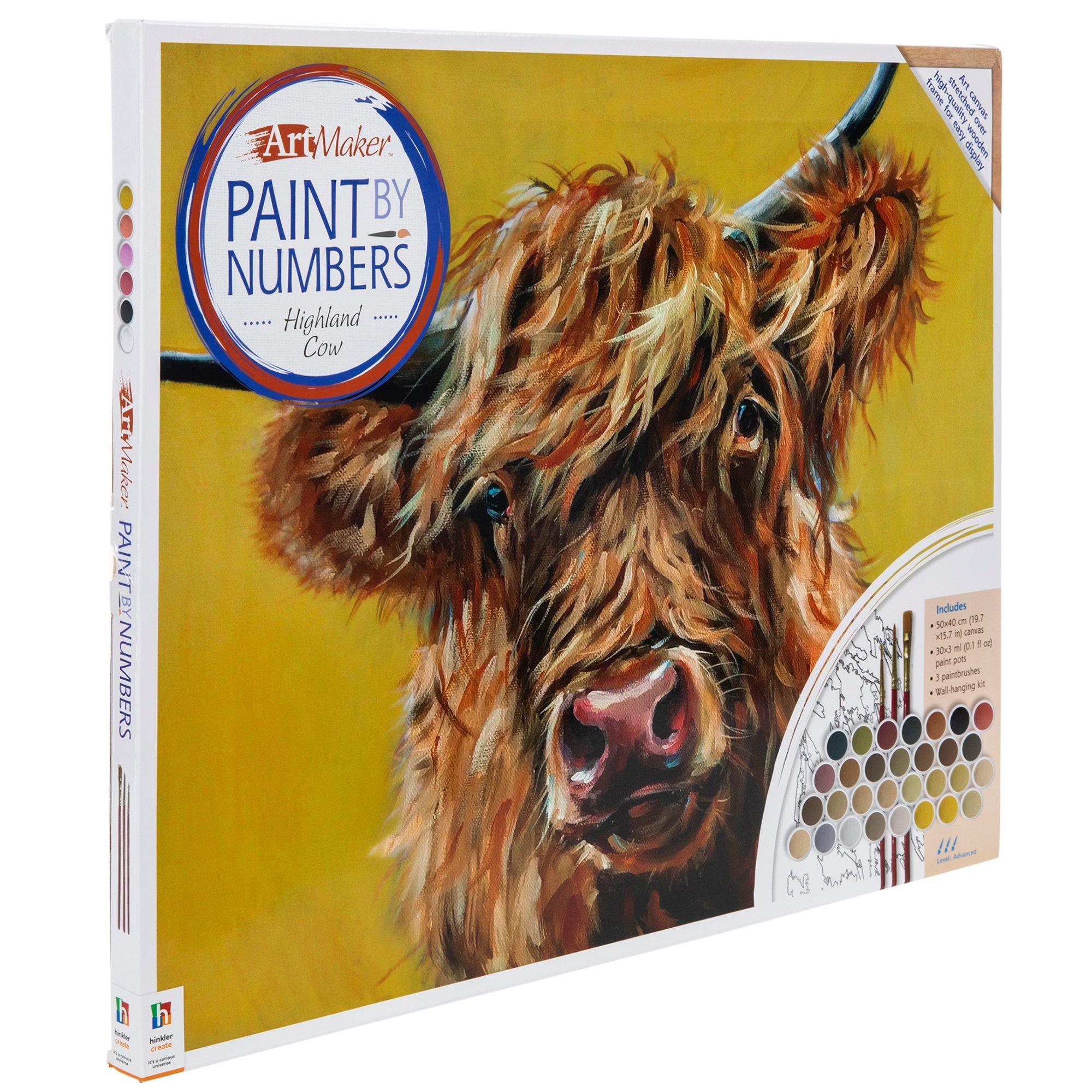 Highland Cow Paint By Numbers Kit | Hobby Lobby | 2410819