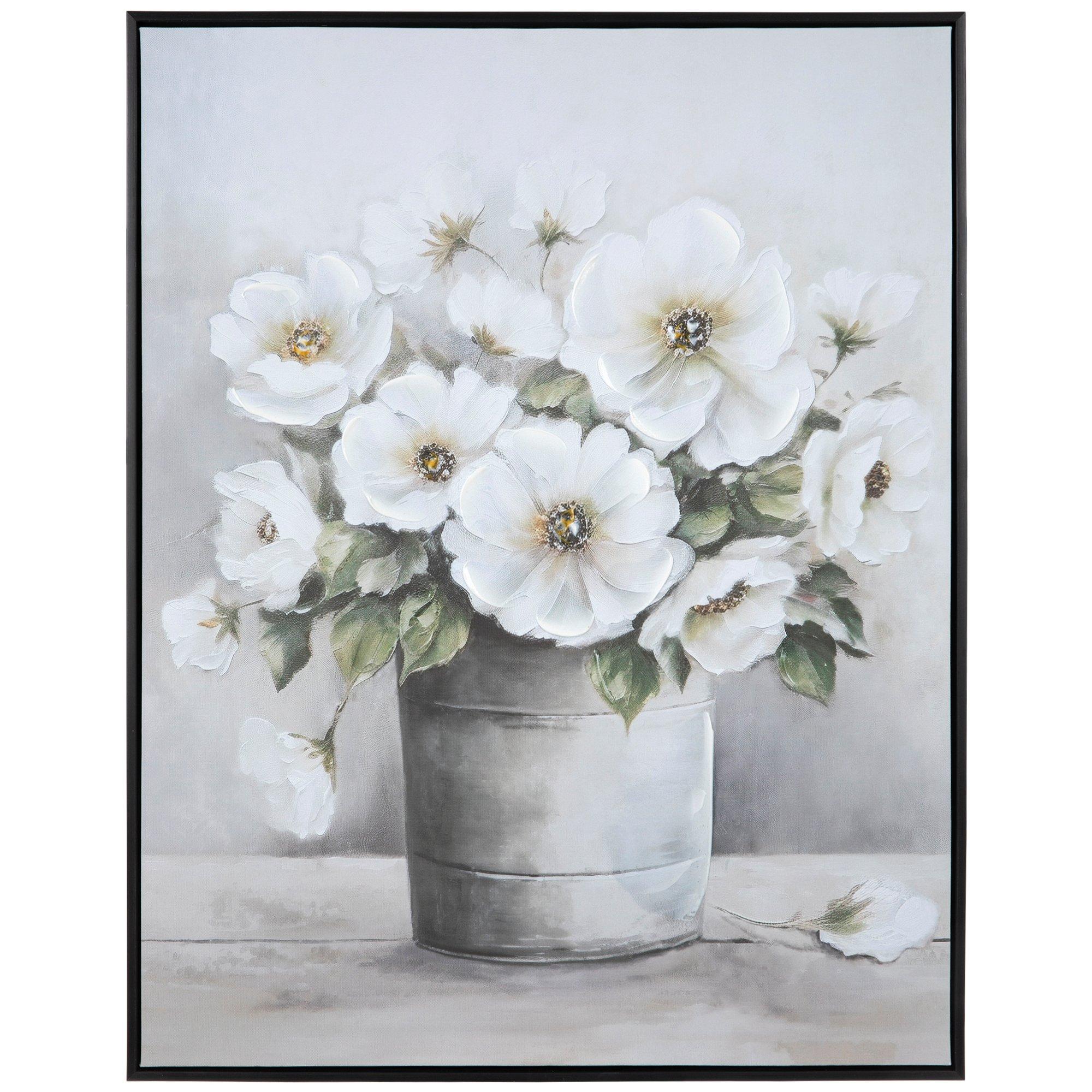 Textured Flowers Canvas Wall Decor | Hobby Lobby | 2415933