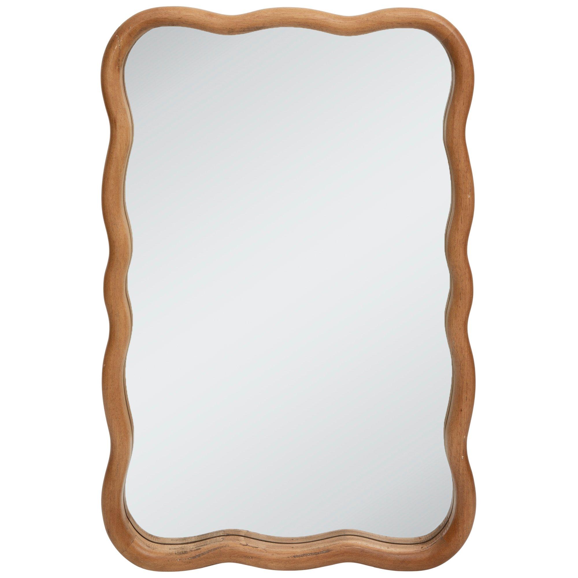 Brown Rectangle Wavy Wall Mirror | Hobby Lobby | 2418564