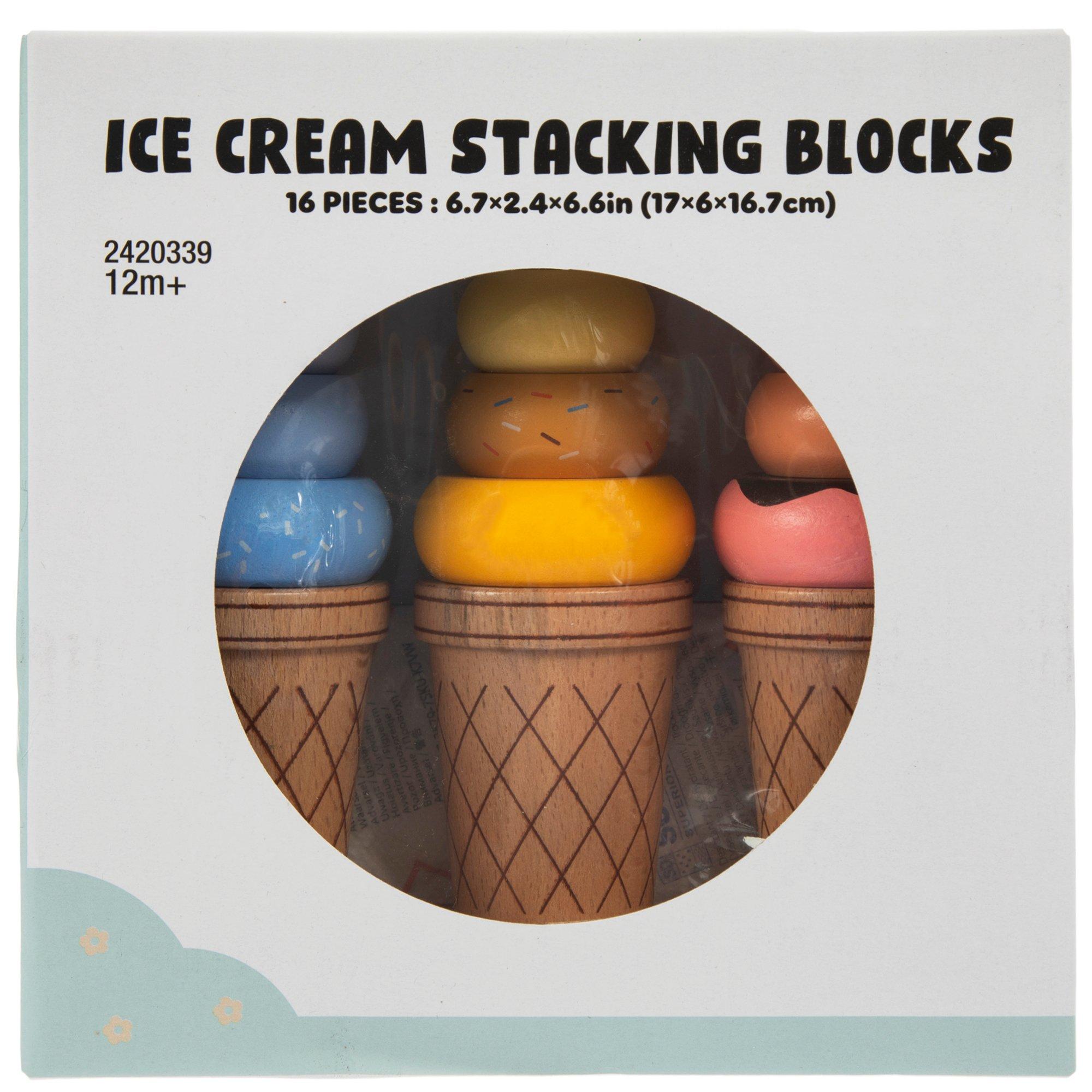 Ice Cream Wood Stacking Blocks Toy | Hobby Lobby | 2420339