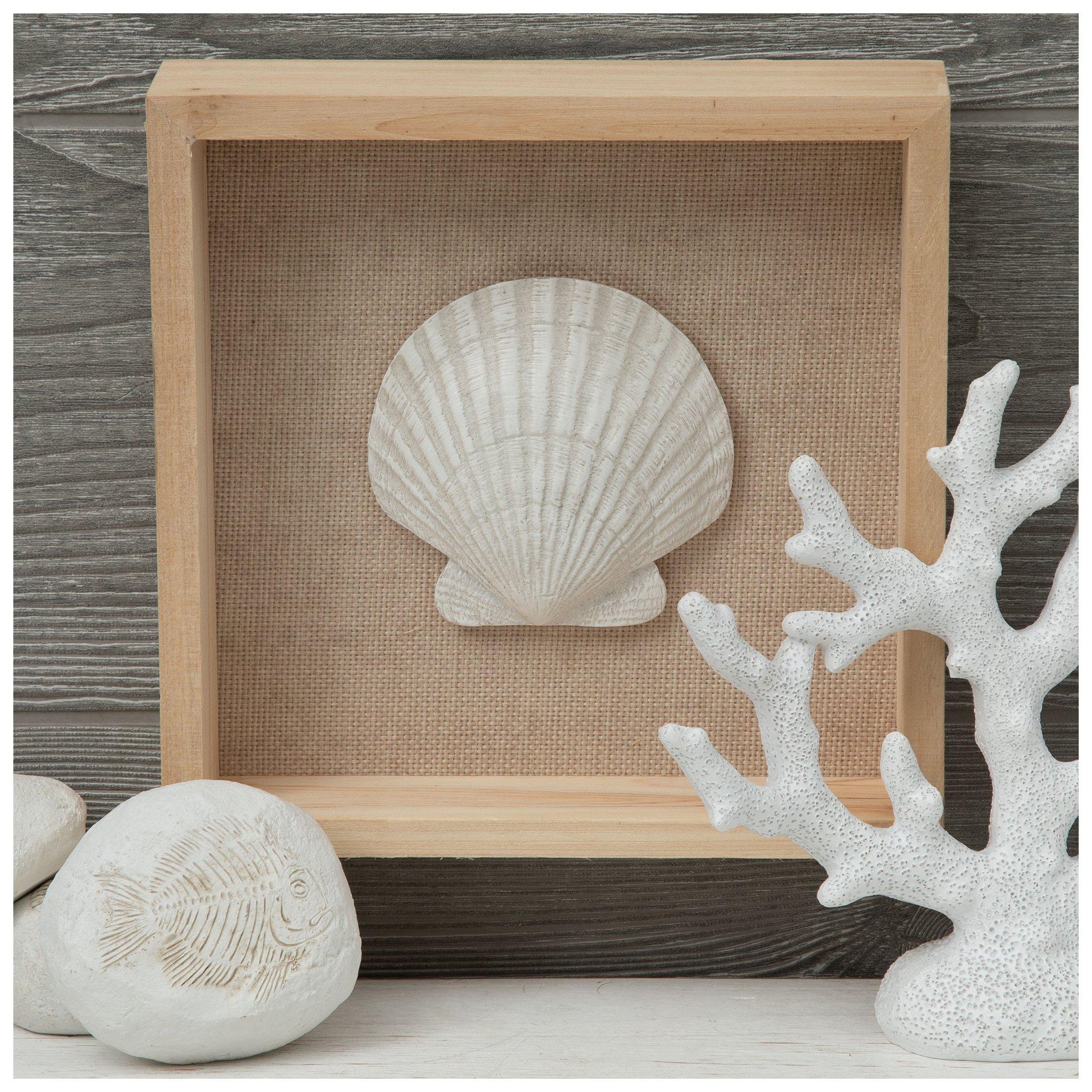 Seashell Framed Wood Decor | Hobby Lobby | 2420677