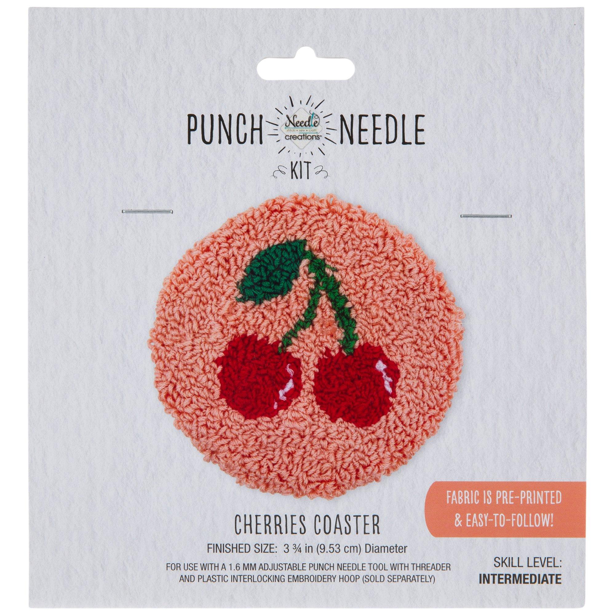 Cherries Coaster Punch Needle Kit | Hobby Lobby | 2423994