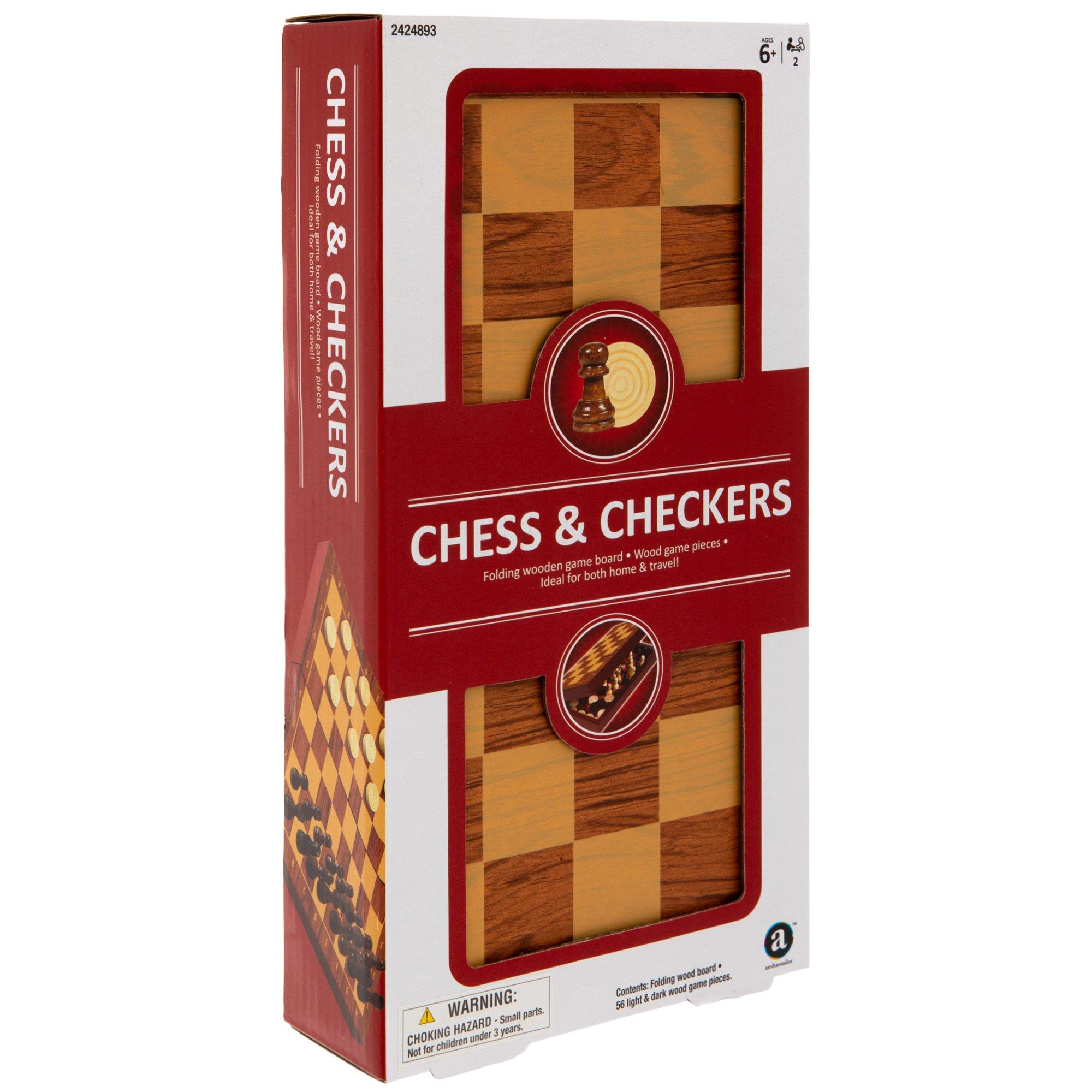 Folding Wood Chess & Checkers Set | Hobby Lobby | 2424893