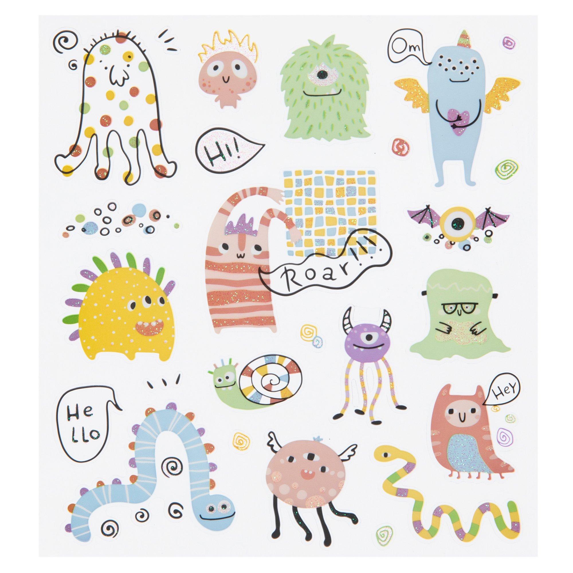 Cute Monster Glitter Stickers | Hobby Lobby | 2425072