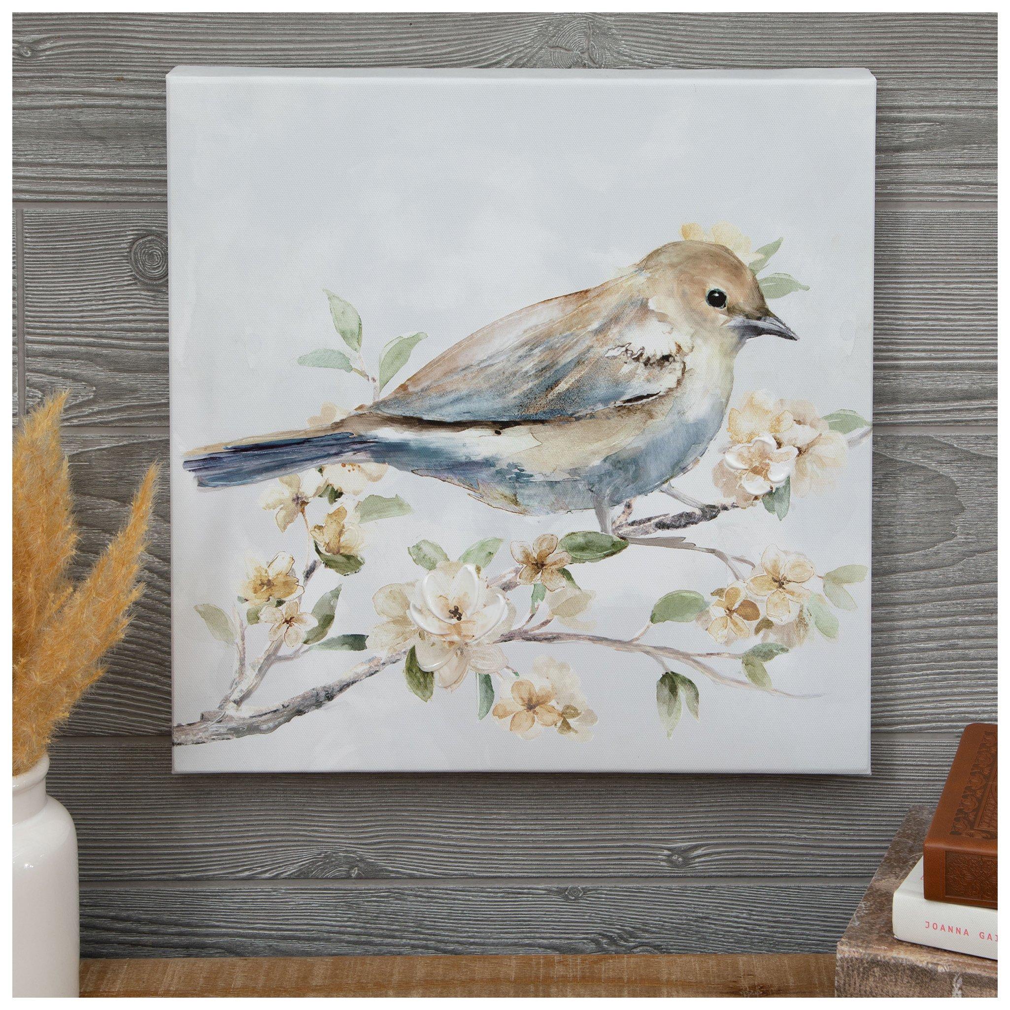 Bird & Blossoms Canvas Wall Decor | Hobby Lobby | 2425981