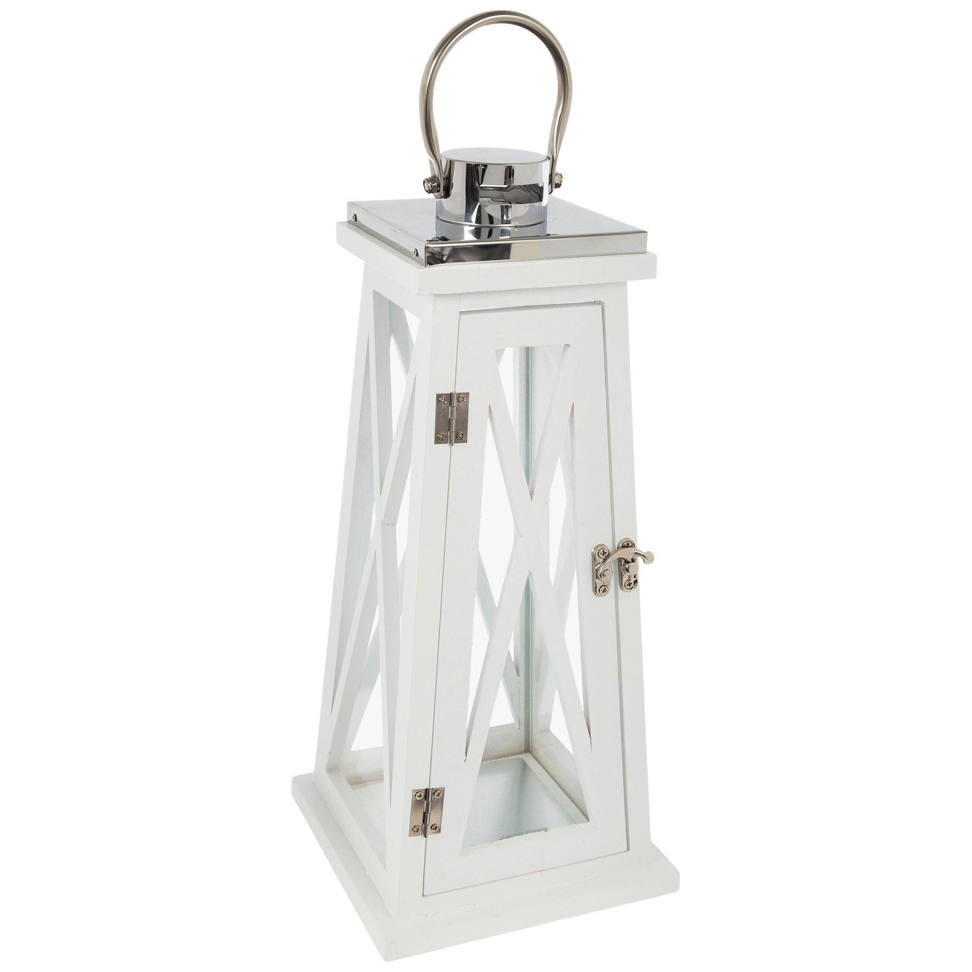 Crossbuck Trapezoid Wood Lantern | Hobby Lobby | 2426054
