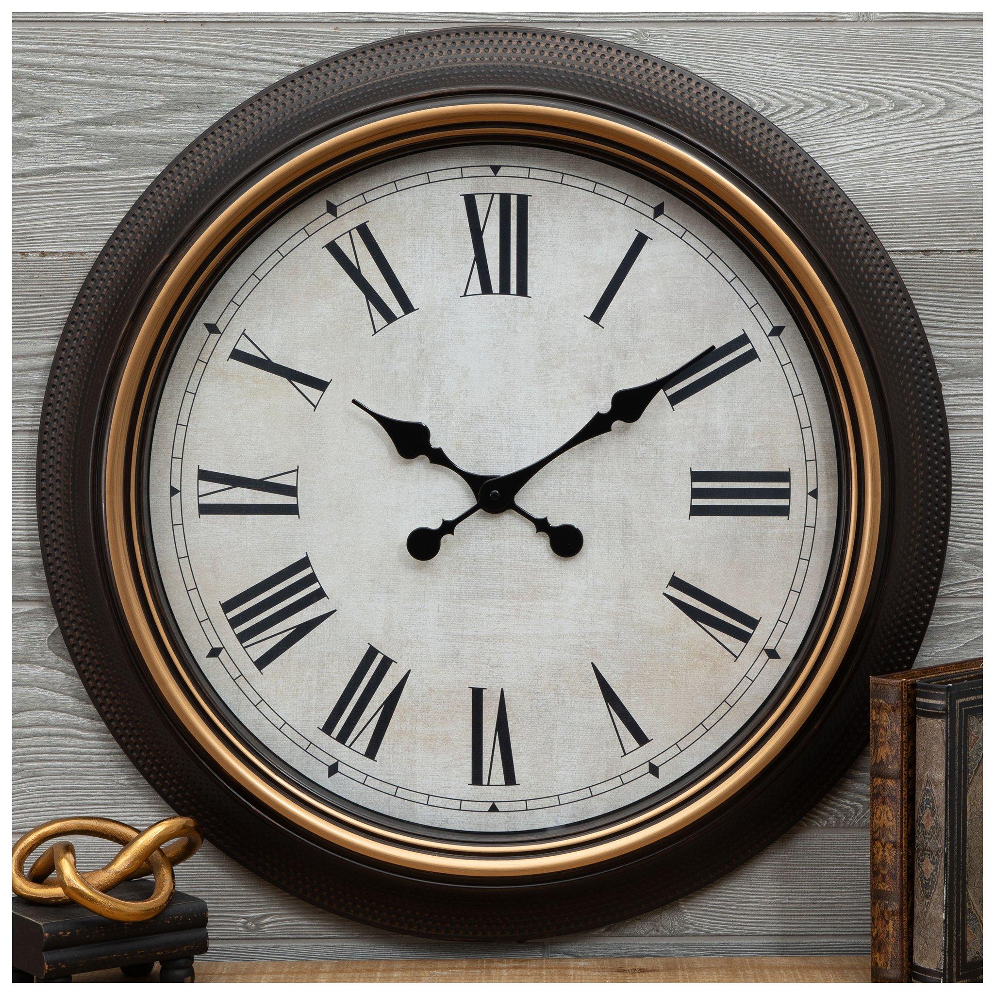 Brown & Bronze Round Wall Clock | Hobby Lobby | 2427391