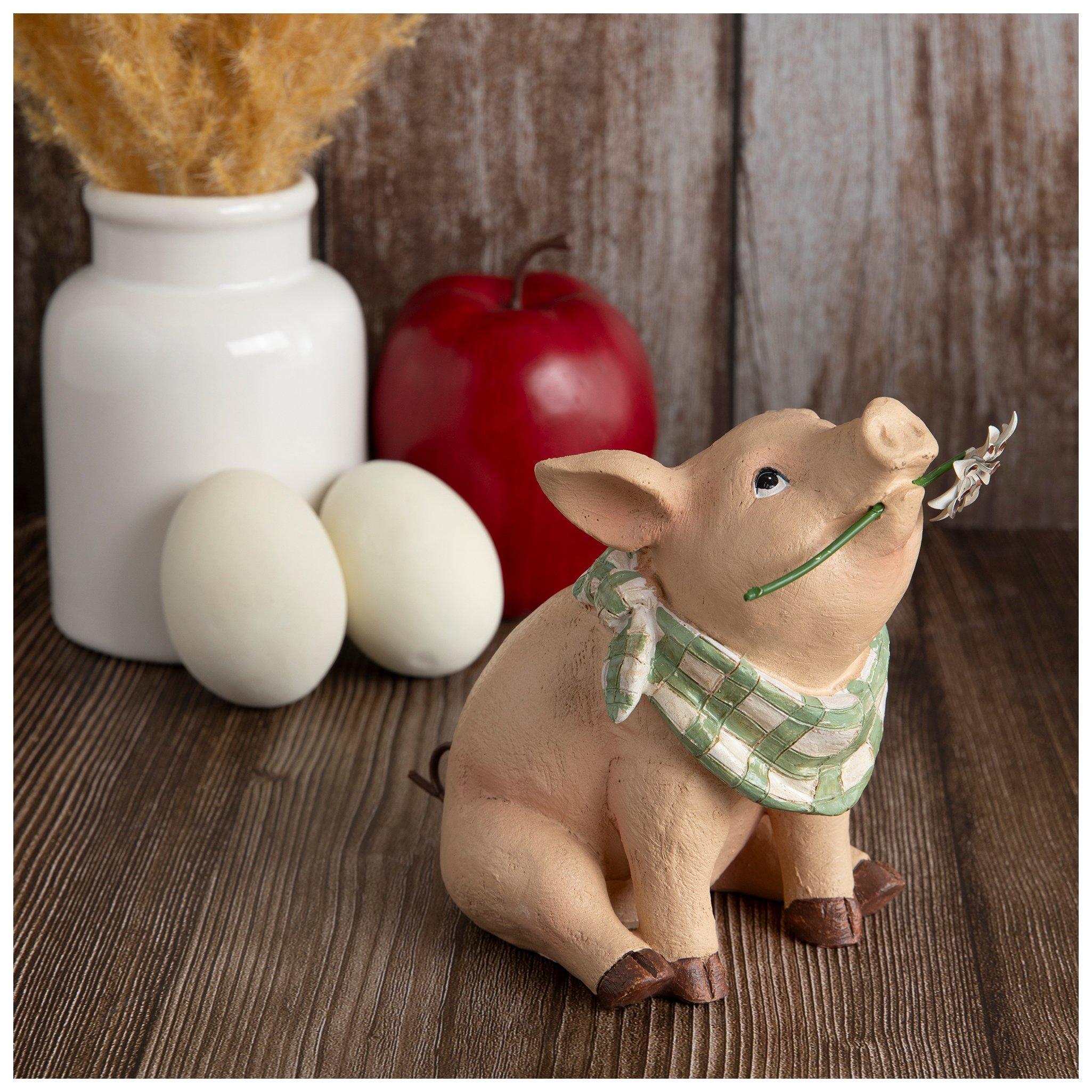Pig Holding Flower Figurine | Hobby Lobby | 2428183