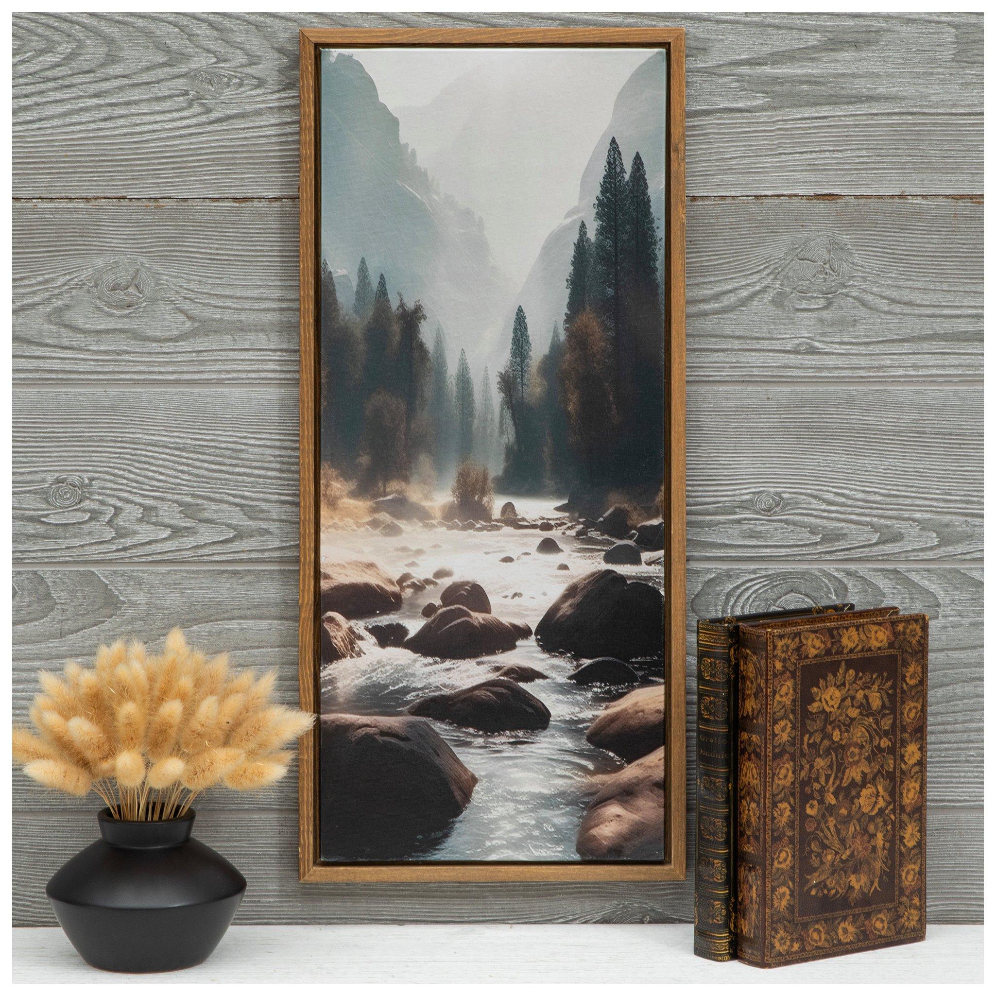 Mountain River Framed Canvas Wall Decor | Hobby Lobby | 2428316