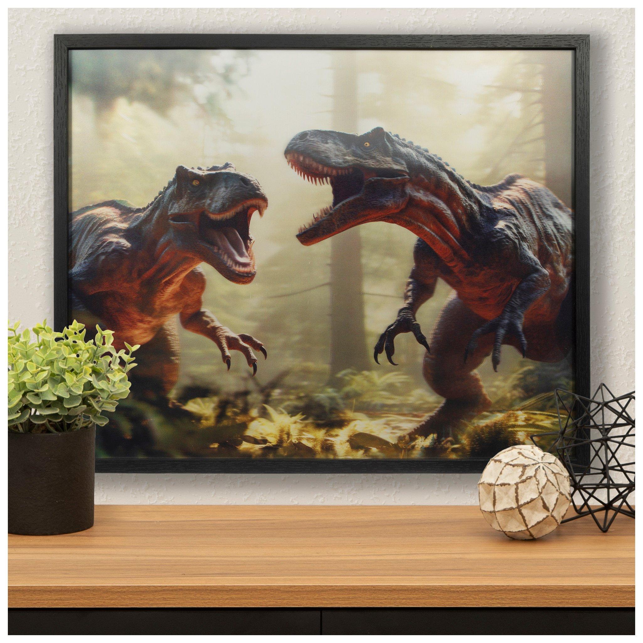 T-Rex Battle Lenticular Wall Decor | Hobby Lobby | 2428811