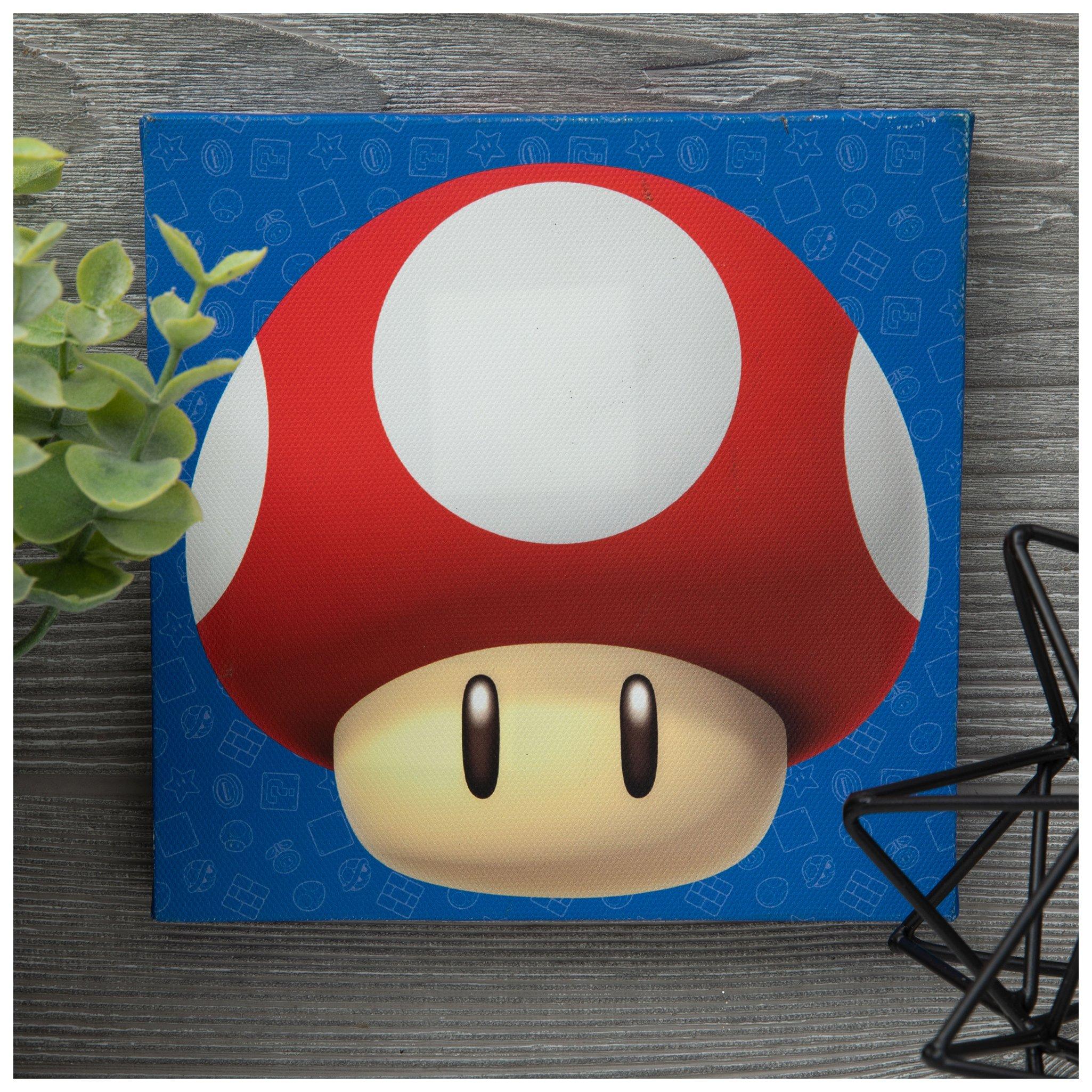 Super Mario Mushroom Canvas Decor | Hobby Lobby | 2429553