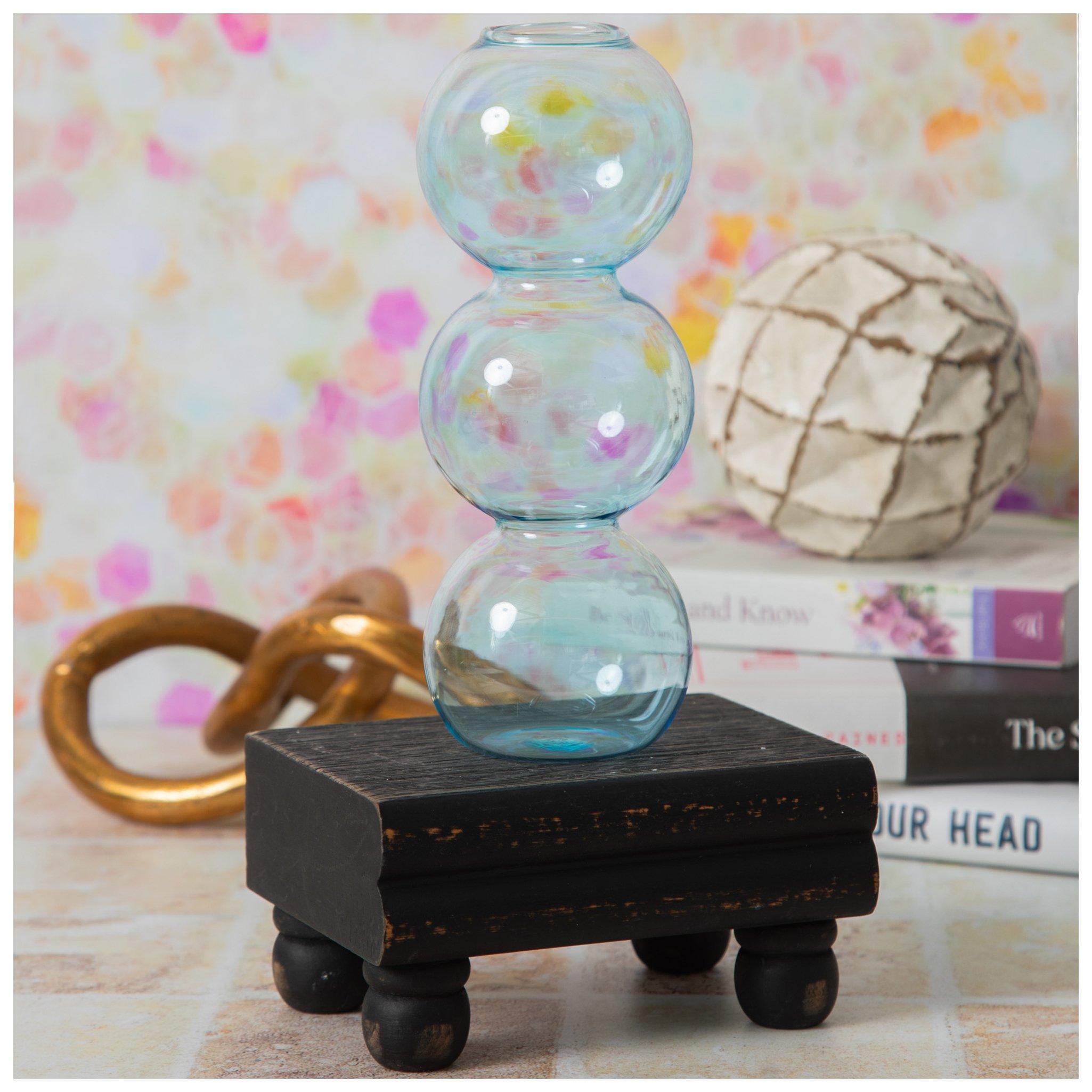 Blue Glass Stacked Bubble Vase | Hobby Lobby | 2432151