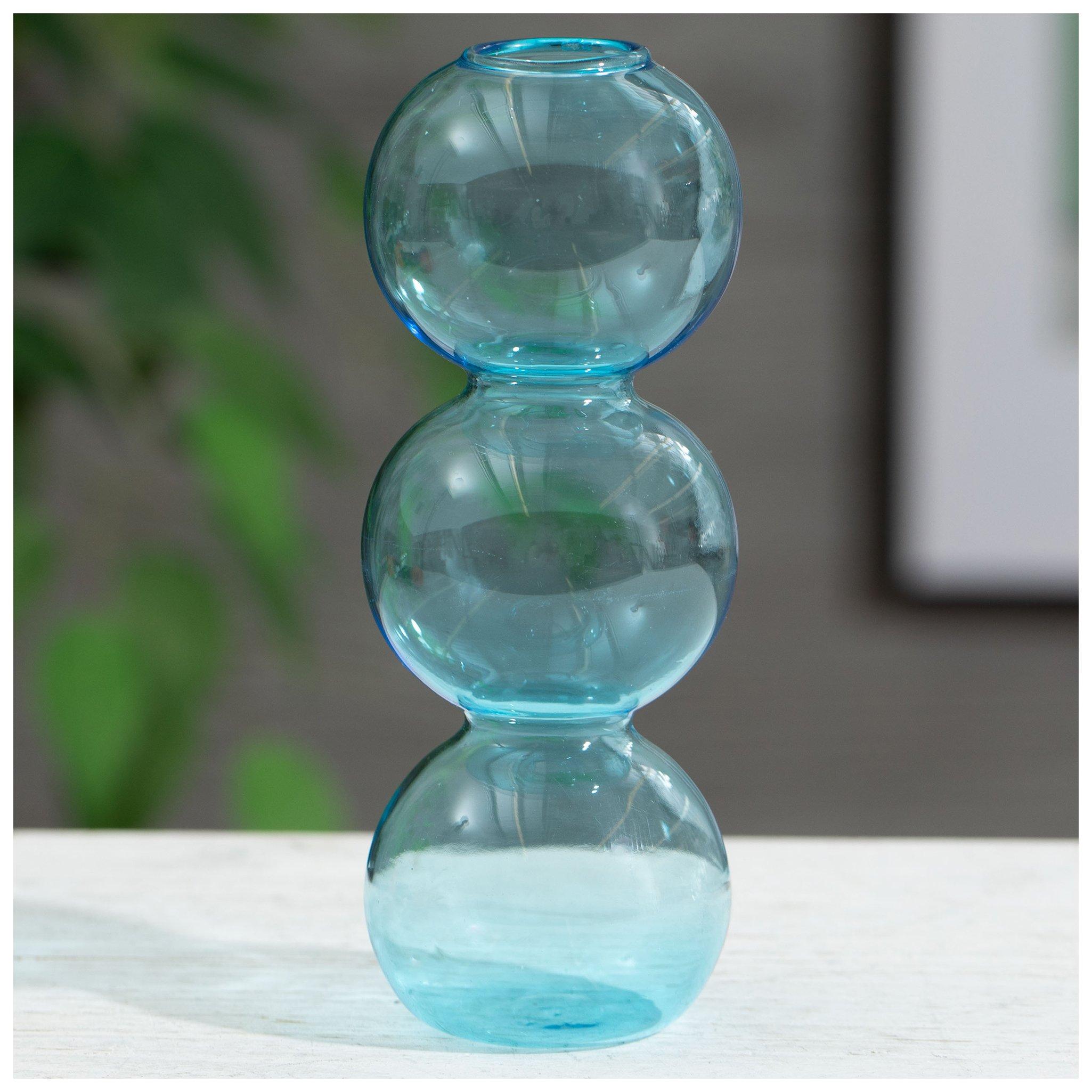 Blue Glass Stacked Bubble Vase | Hobby Lobby | 2432151