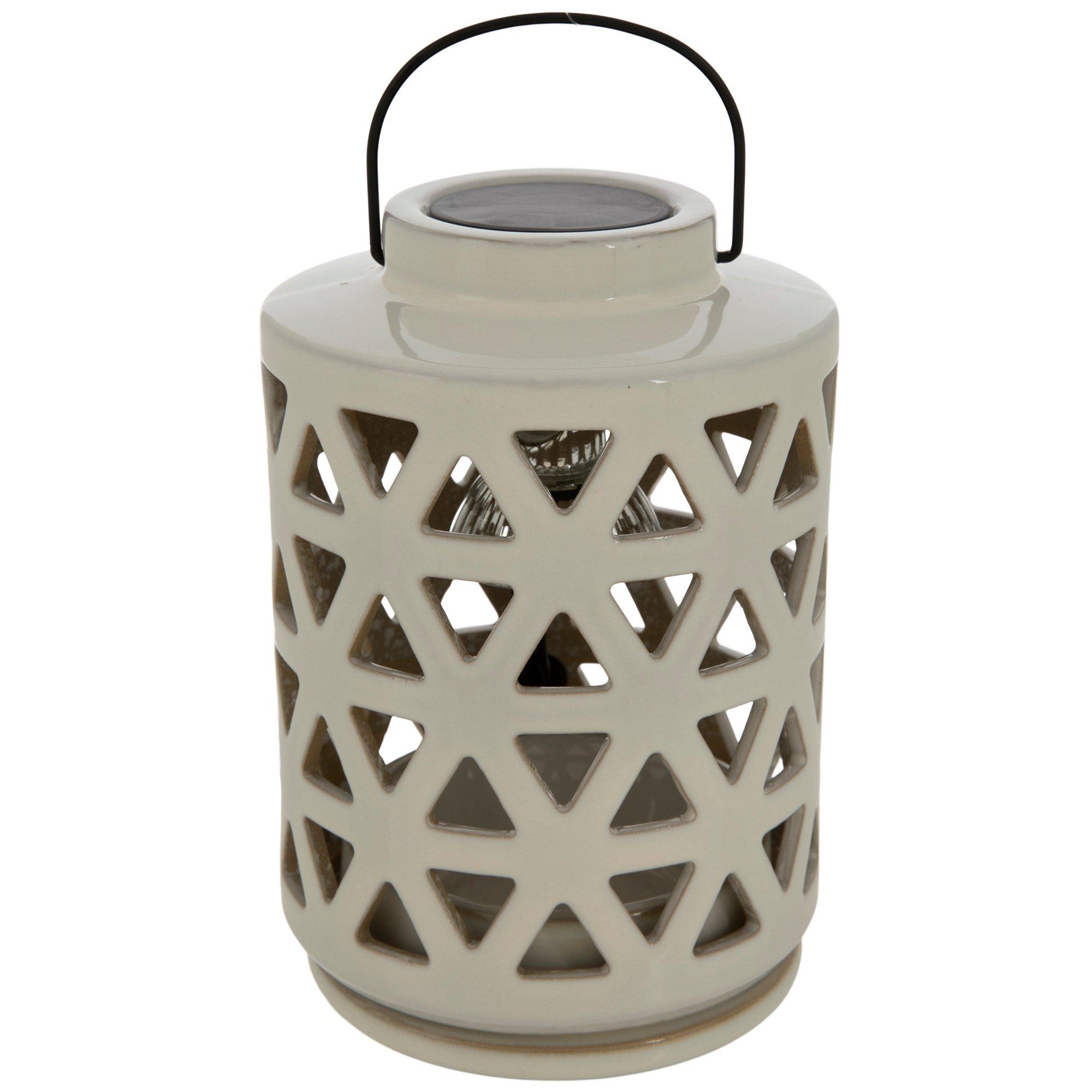 White Geometric Wax Warmer Lantern | Hobby Lobby | 2433183