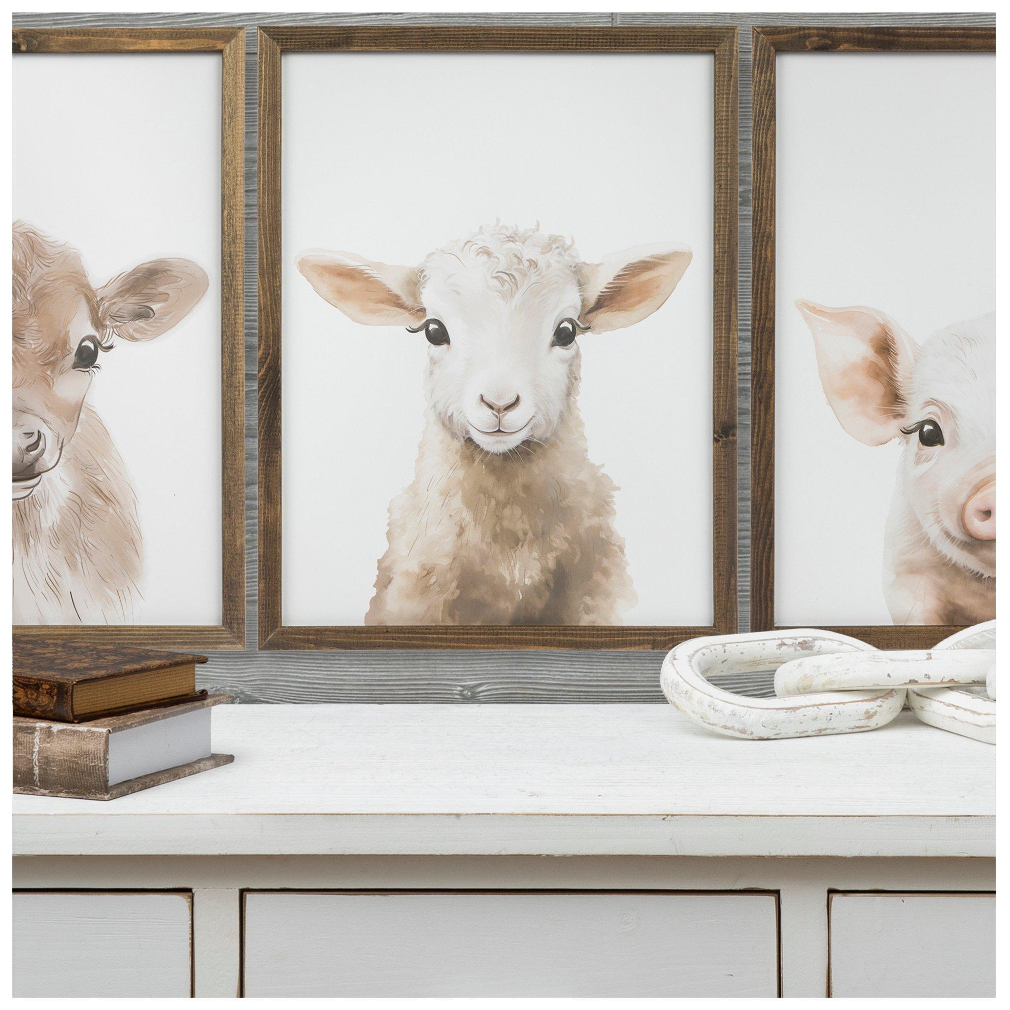 Baby Lamb Framed Wall Decor | Hobby Lobby | 2435055