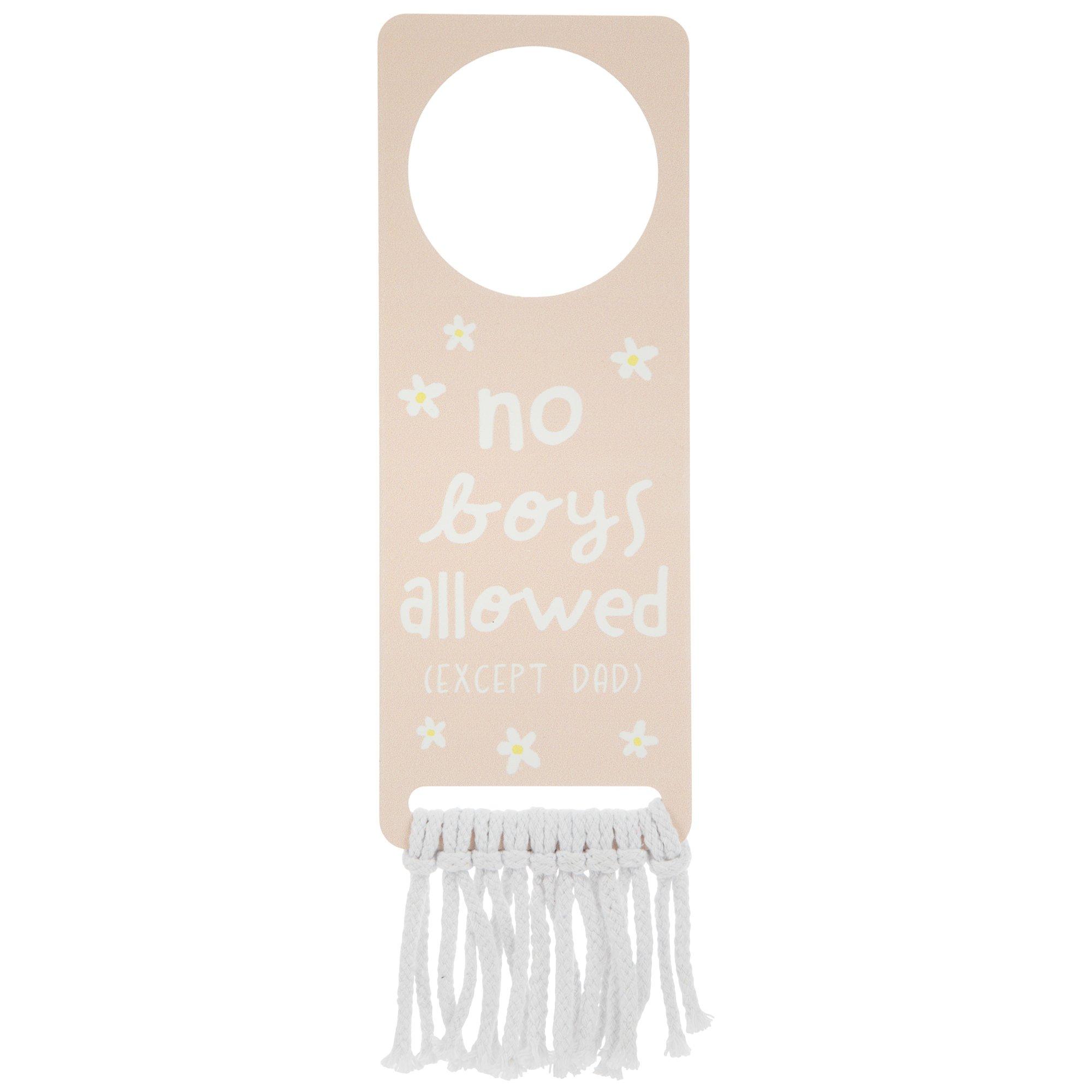 No Boys Allowed Wood Door Hanger | Hobby Lobby | 2435170