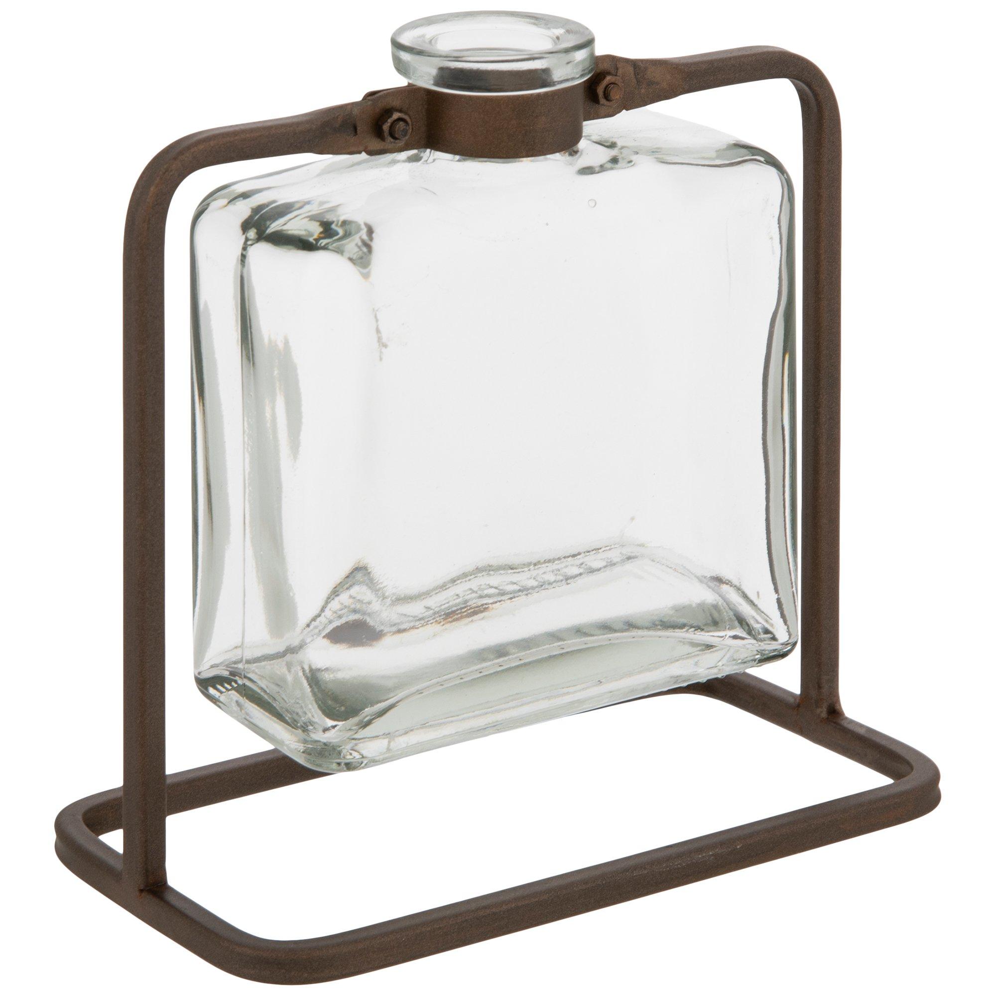 Square Vase With Metal Frame | Hobby Lobby | 2437846