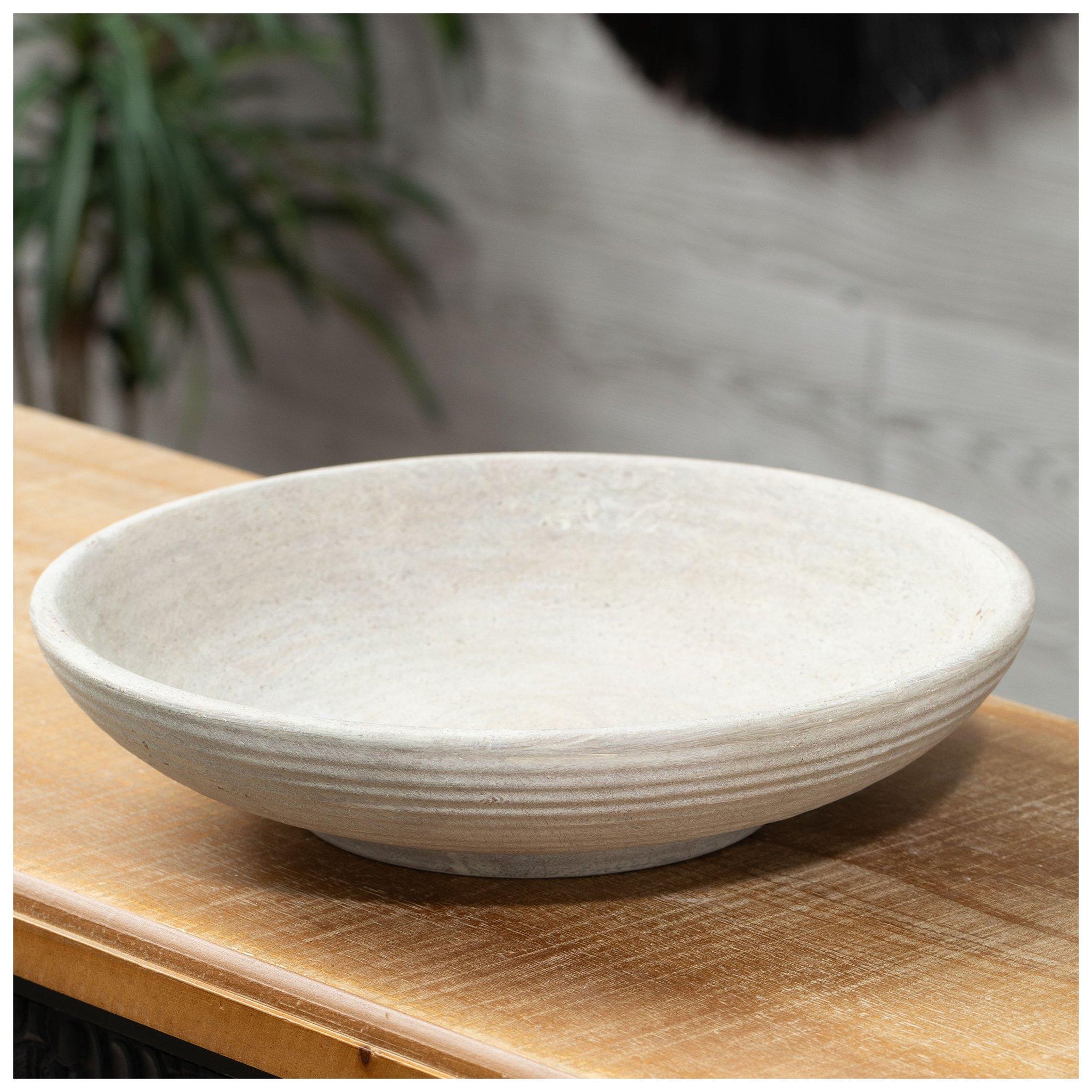 Light Gray Ridged Wide Bowl | Hobby Lobby | 2438935