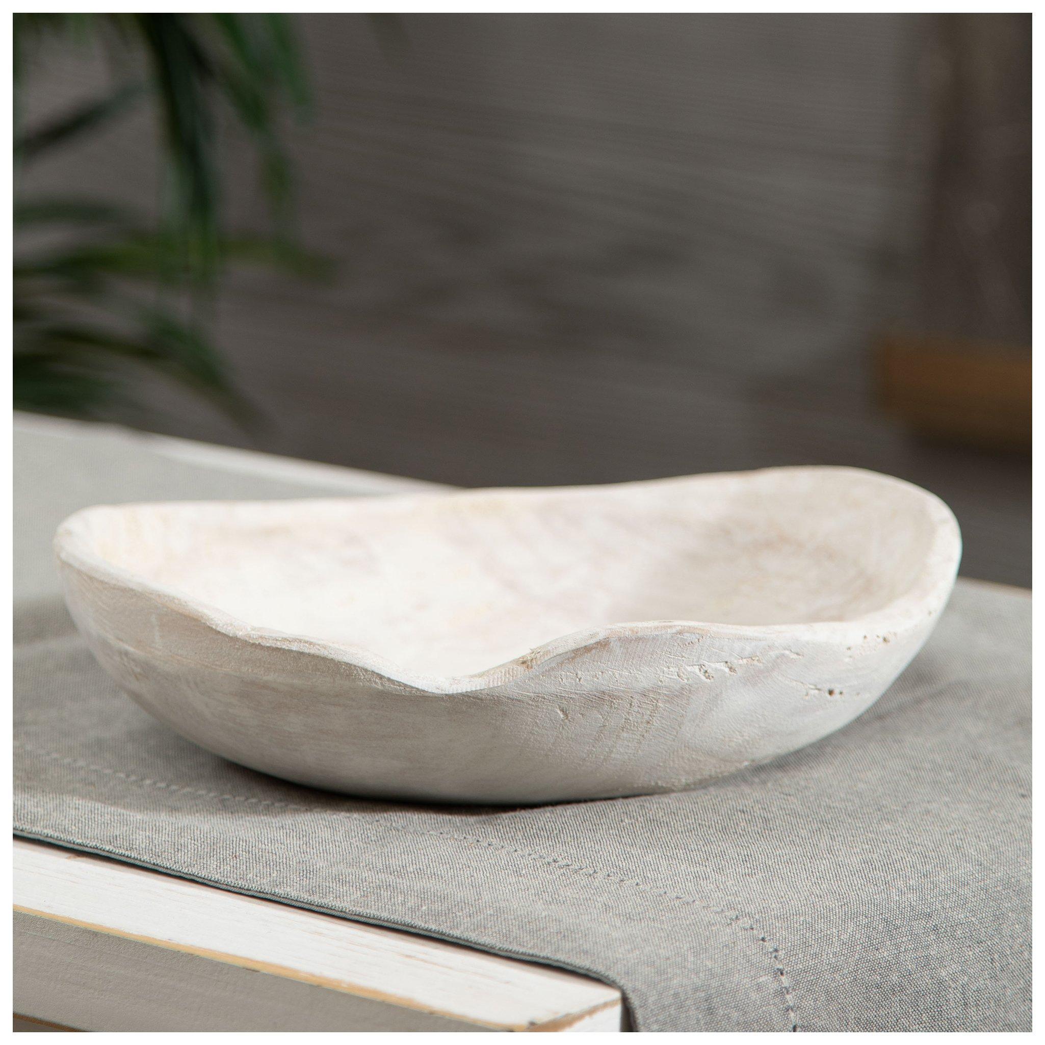 White Wood Bowl | Hobby Lobby | 2439396