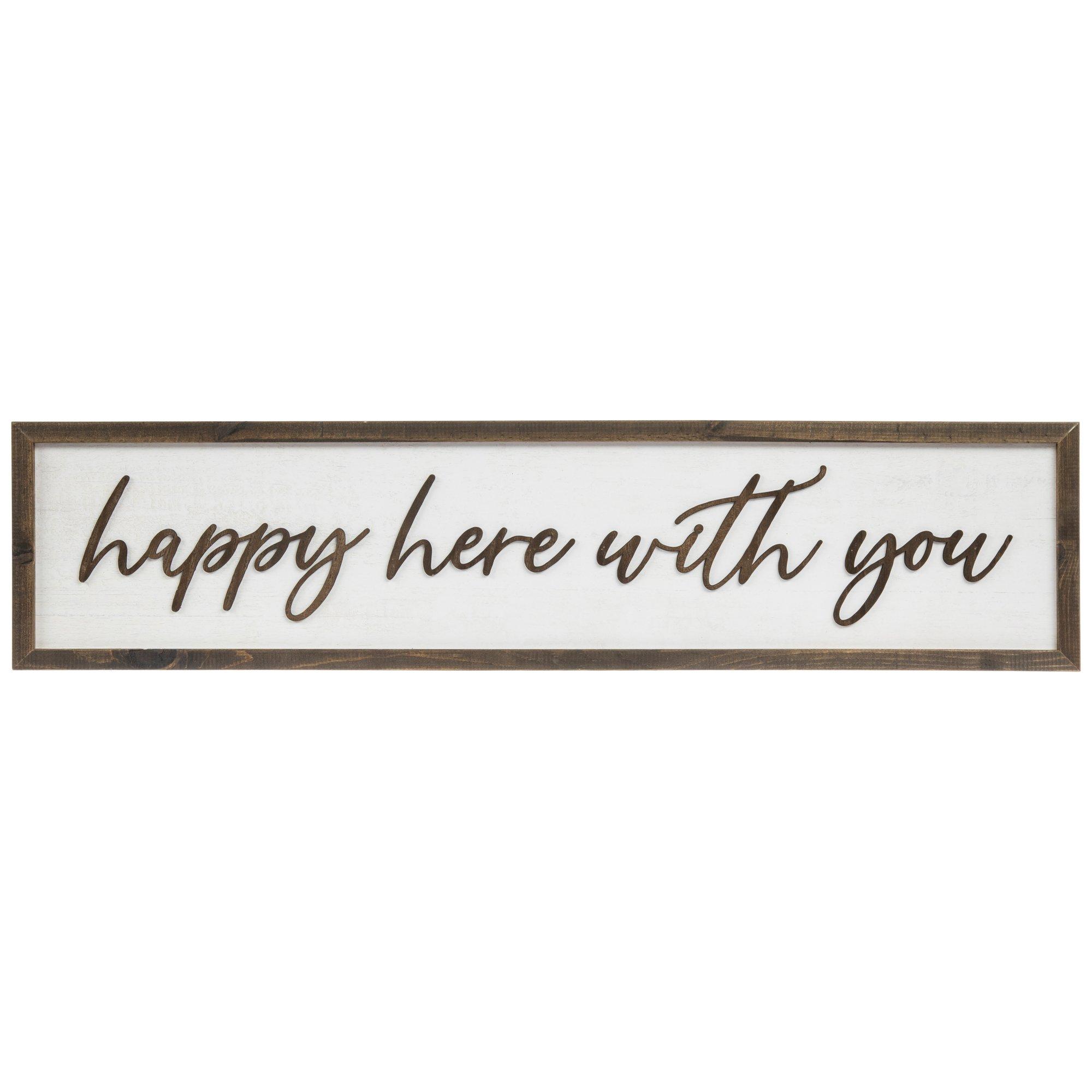 Happy With You Wood Wall Decor | Hobby Lobby | 2439412