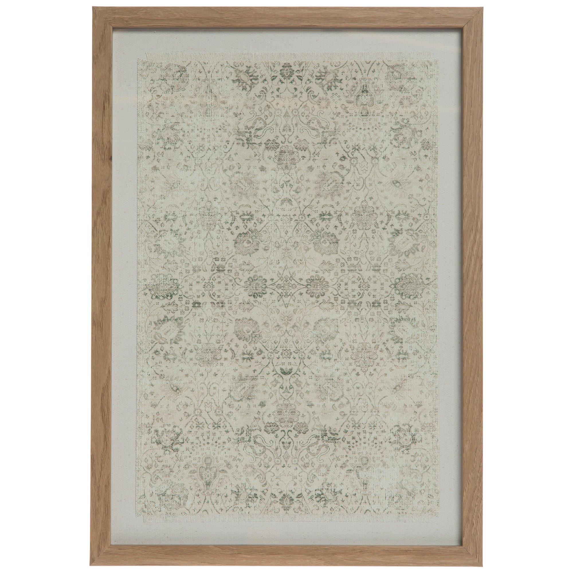Cream Floral Rug Framed Wall Decor | Hobby Lobby | 2439651