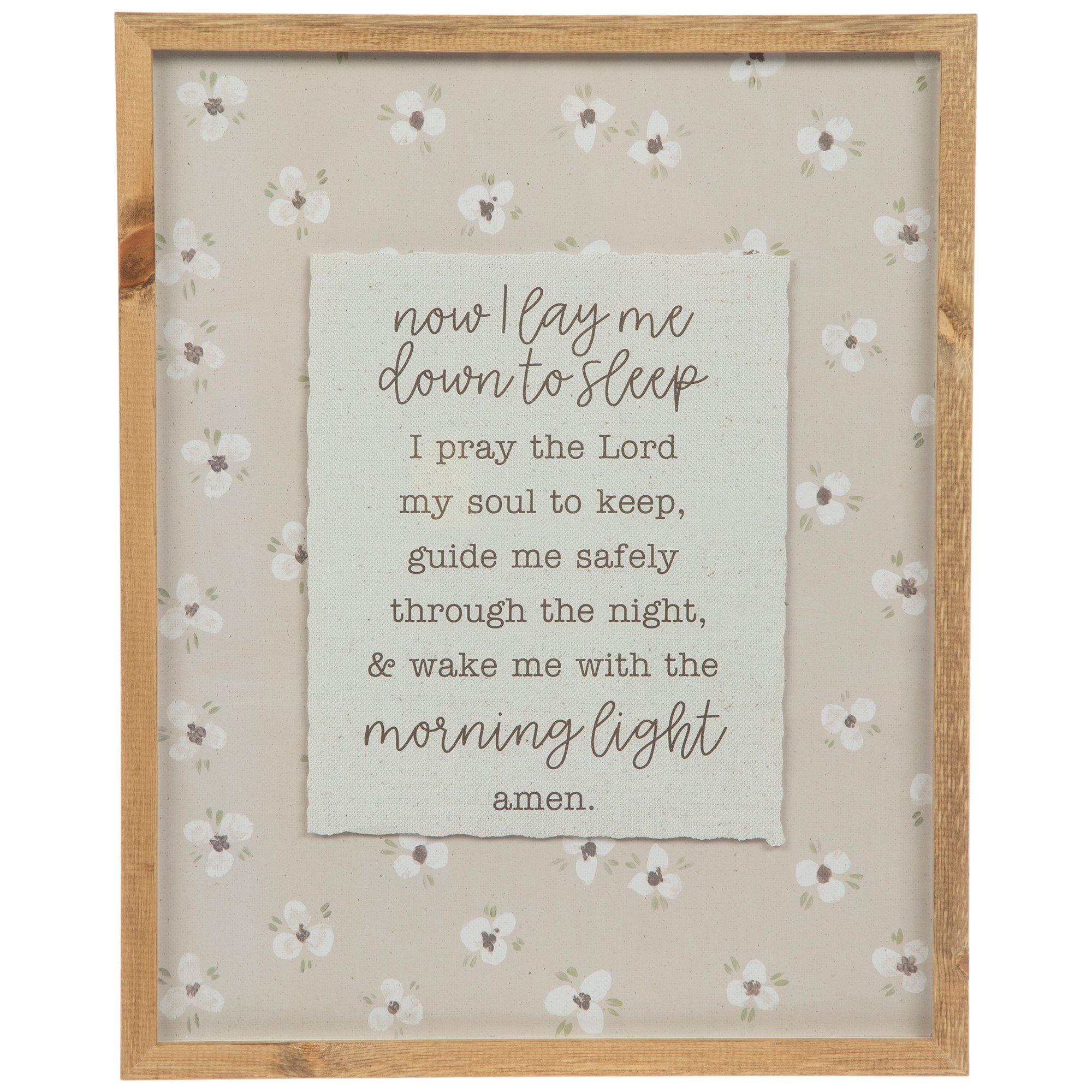 Now Lay Me Down To Sleep Framed Wall Decor | Hobby Lobby | 2440139