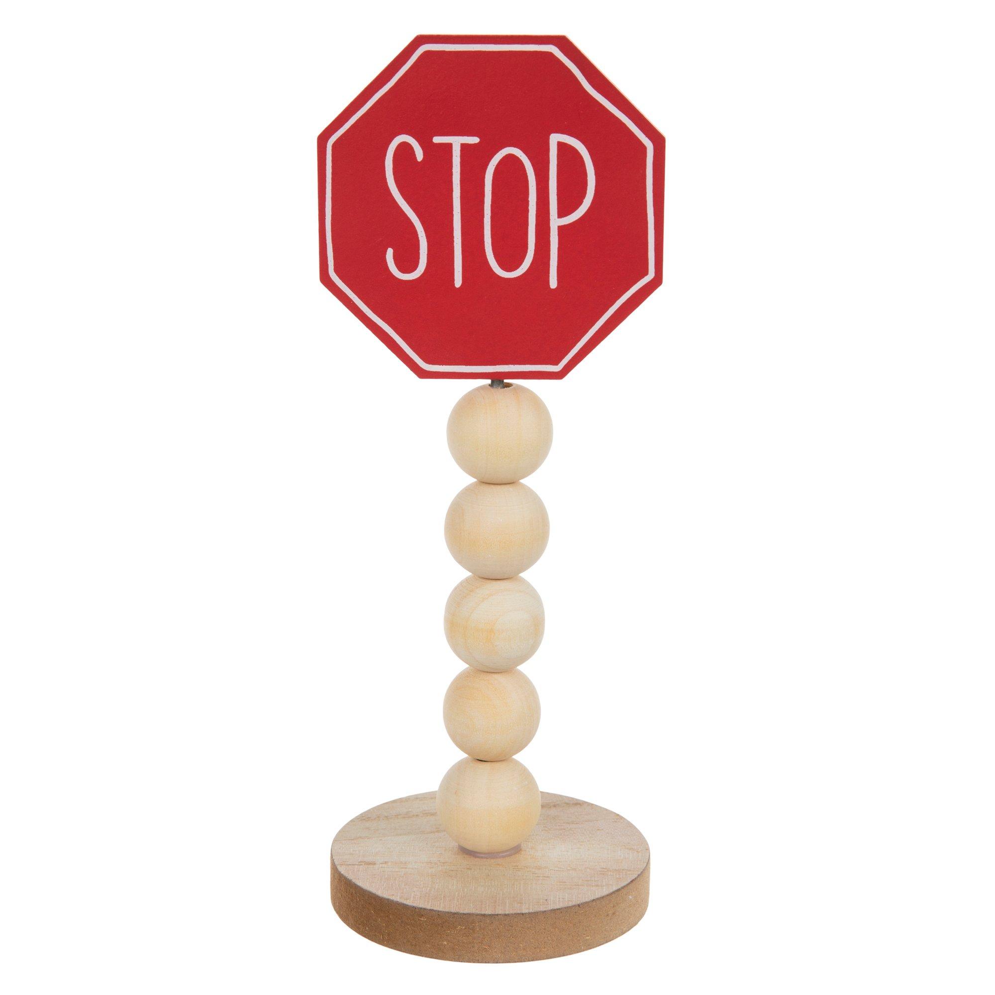 Stop Sign Beaded Wood Decor | Hobby Lobby | 2441293