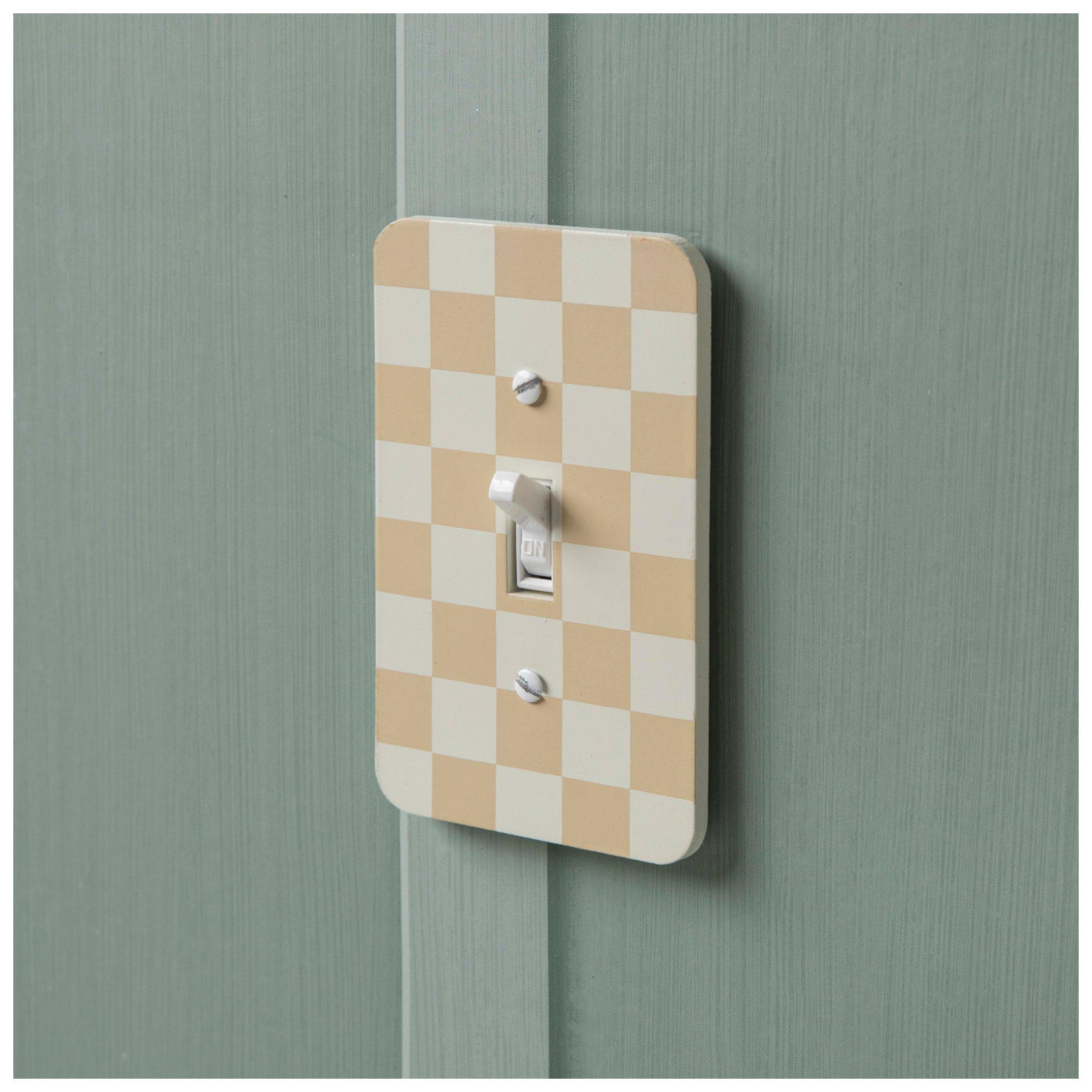 Cream & Beige Checkerboard Switch Plate | Hobby Lobby | 2442325