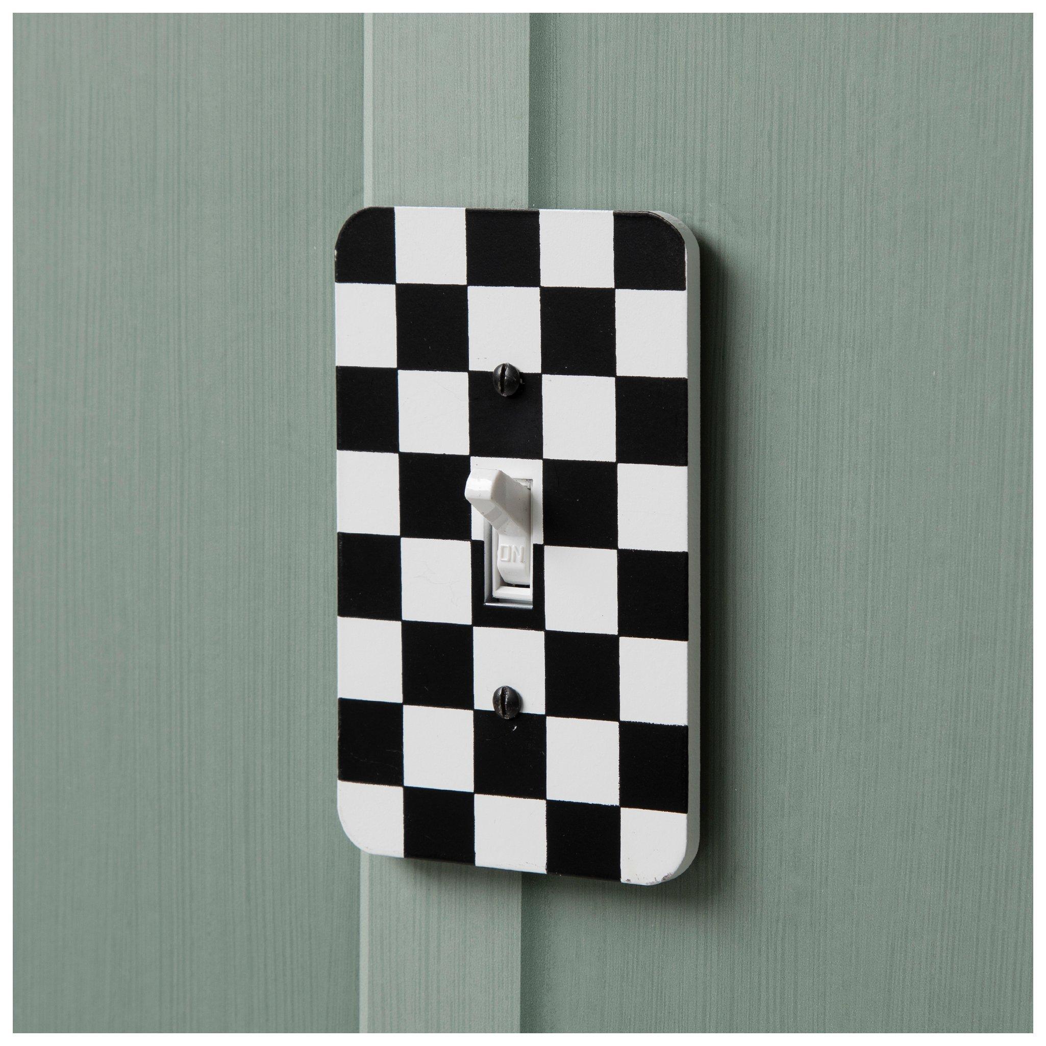 Checkerboard Wood Single Switch Plate | Hobby Lobby | 2442473