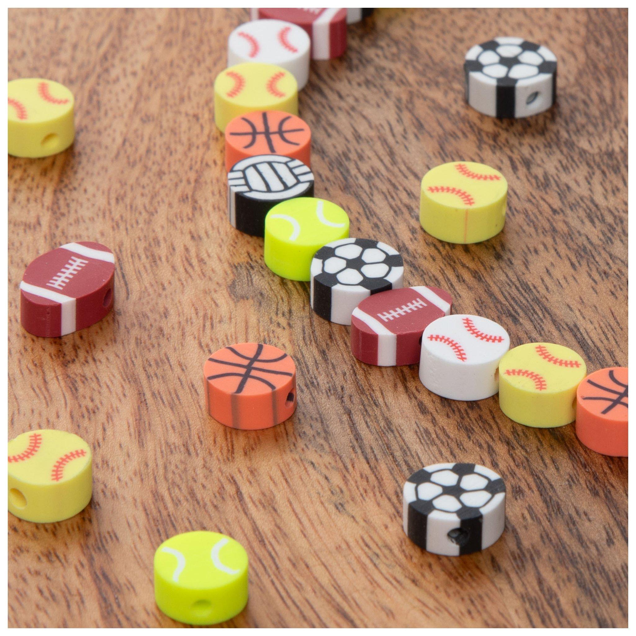 Dyed Polymer Clay Sport Ball Bead Strand | Hobby Lobby | 2450922