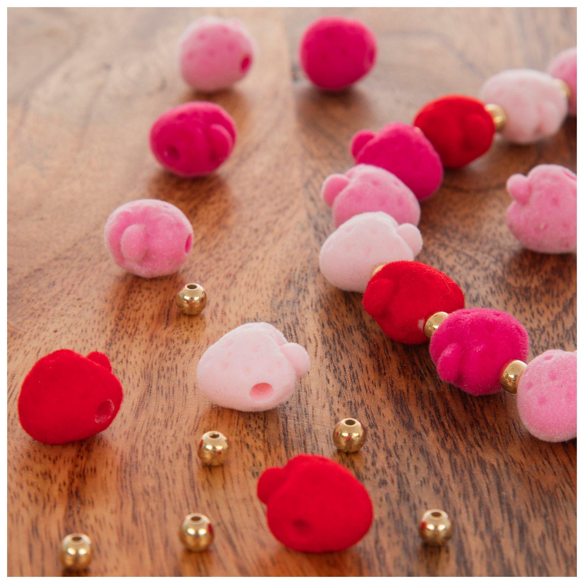 Fuzzy Strawberry Bead Strand | Hobby Lobby | 2451318