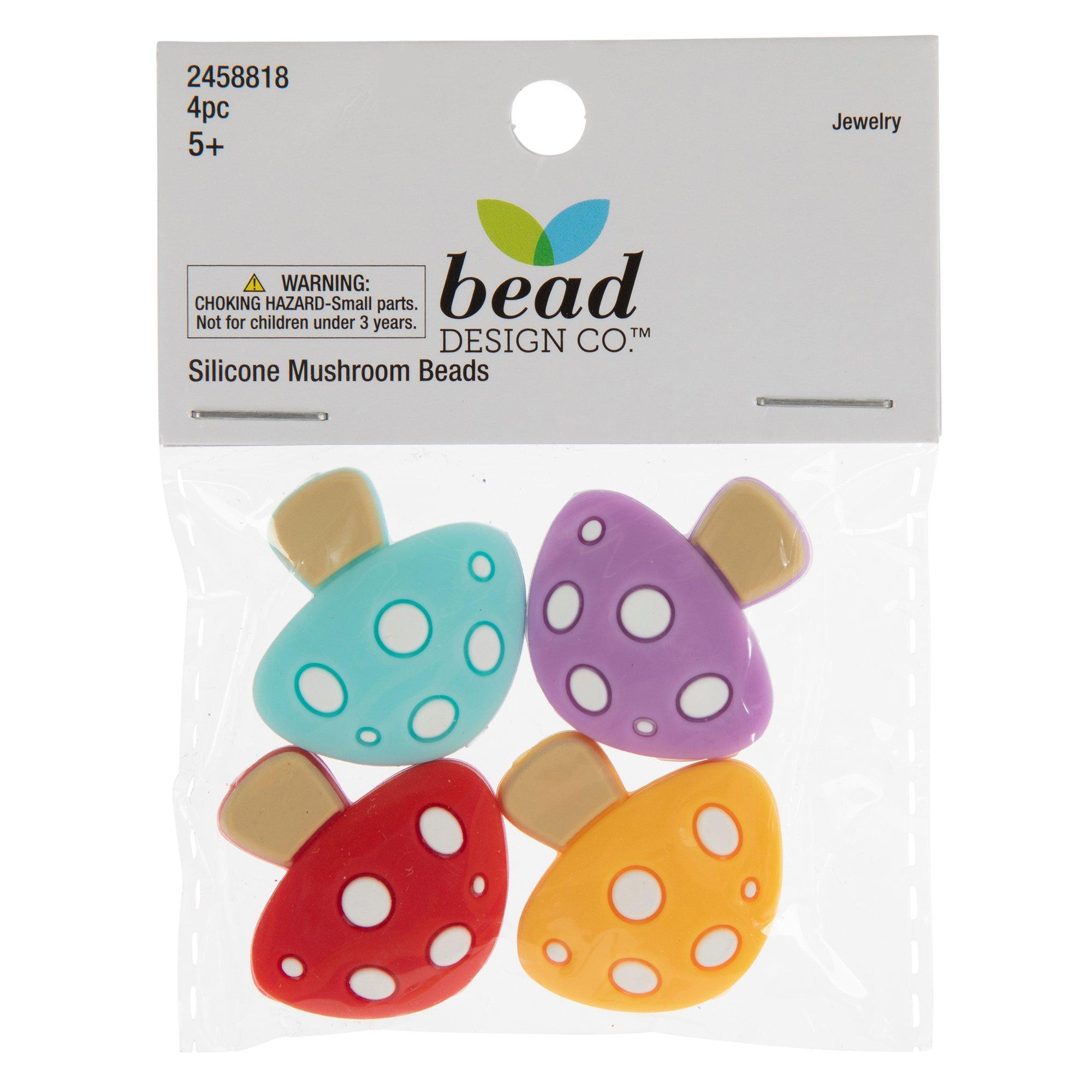 Bright Silicone Mushroom Beads | Hobby Lobby | 2458818